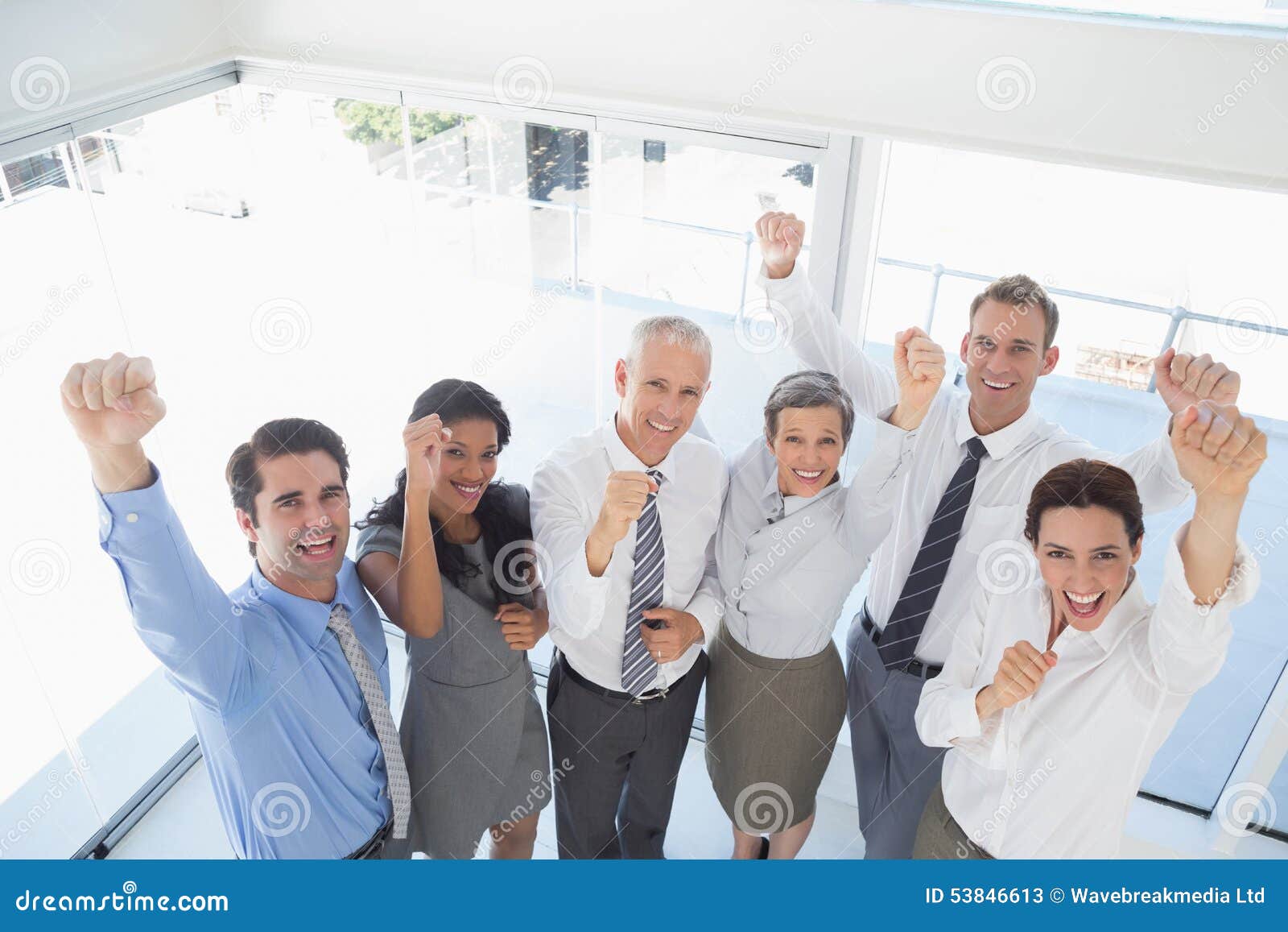 Business Team Celebrating a Good Job Stock Image - Image of medium ...