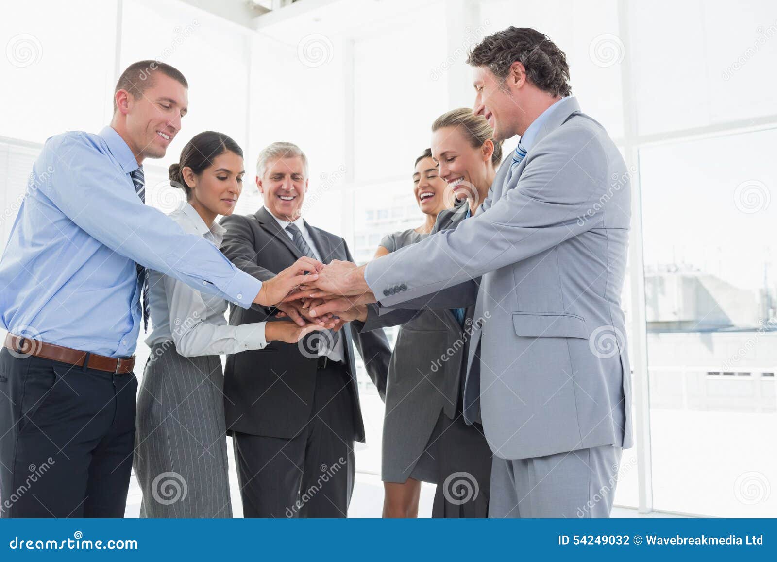 Business Team Celebrating a Good Job Stock Photo - Image of pretty ...