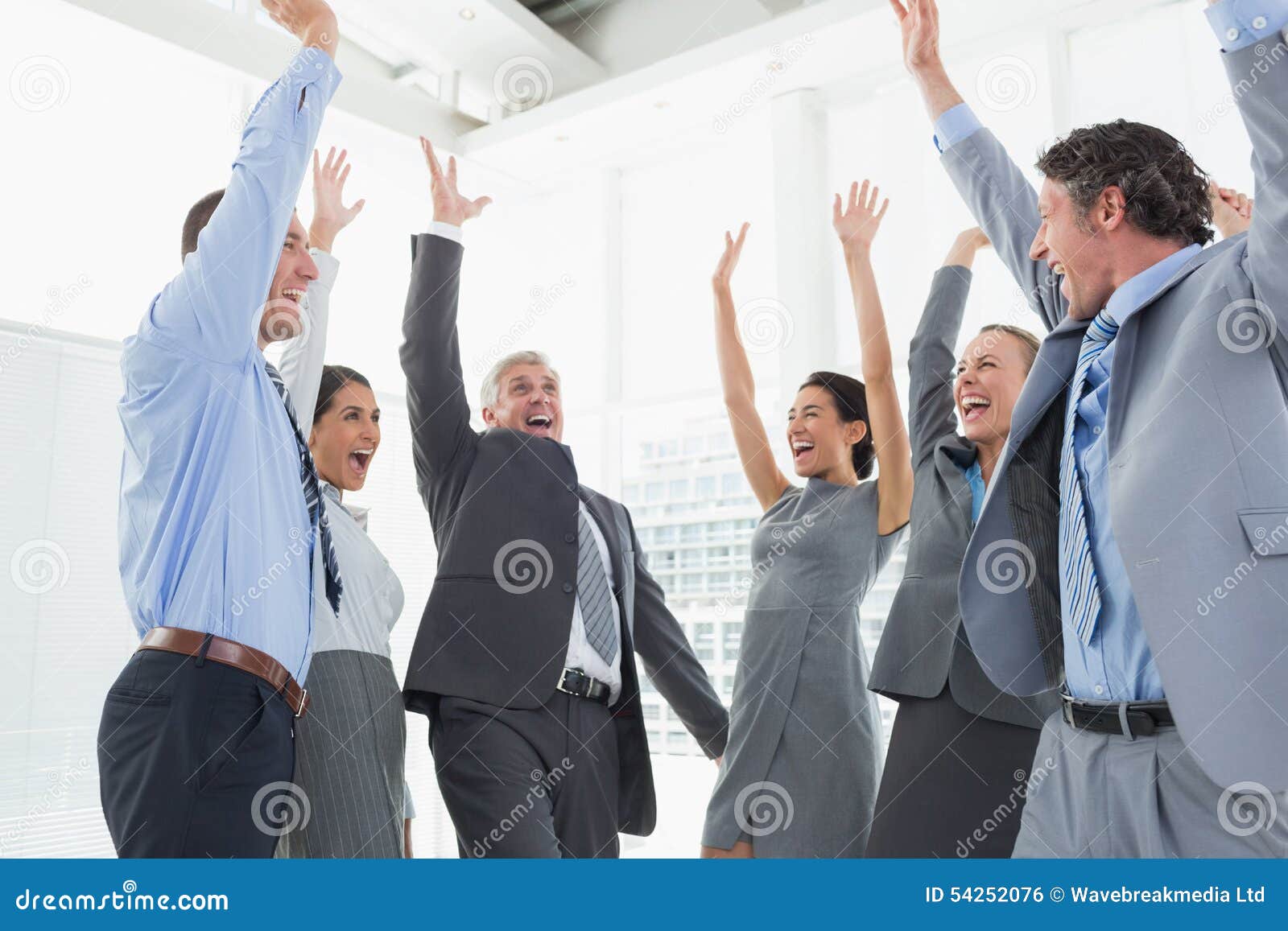 Business Team Celebrating a Good Job Stock Photo - Image of group ...
