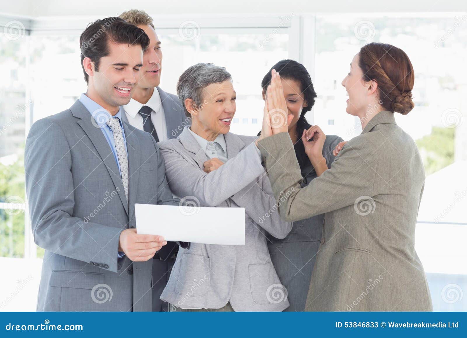 Business Team Celebrating a New Contract Stock Image - Image of ...