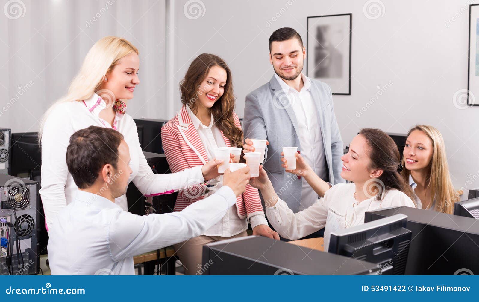 Business Team Celebrating Project Close-out Stock Photo - Image of ...