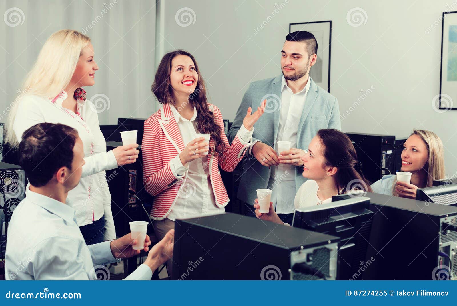 Business Team Celebrating Project Close-out Stock Image - Image of ...