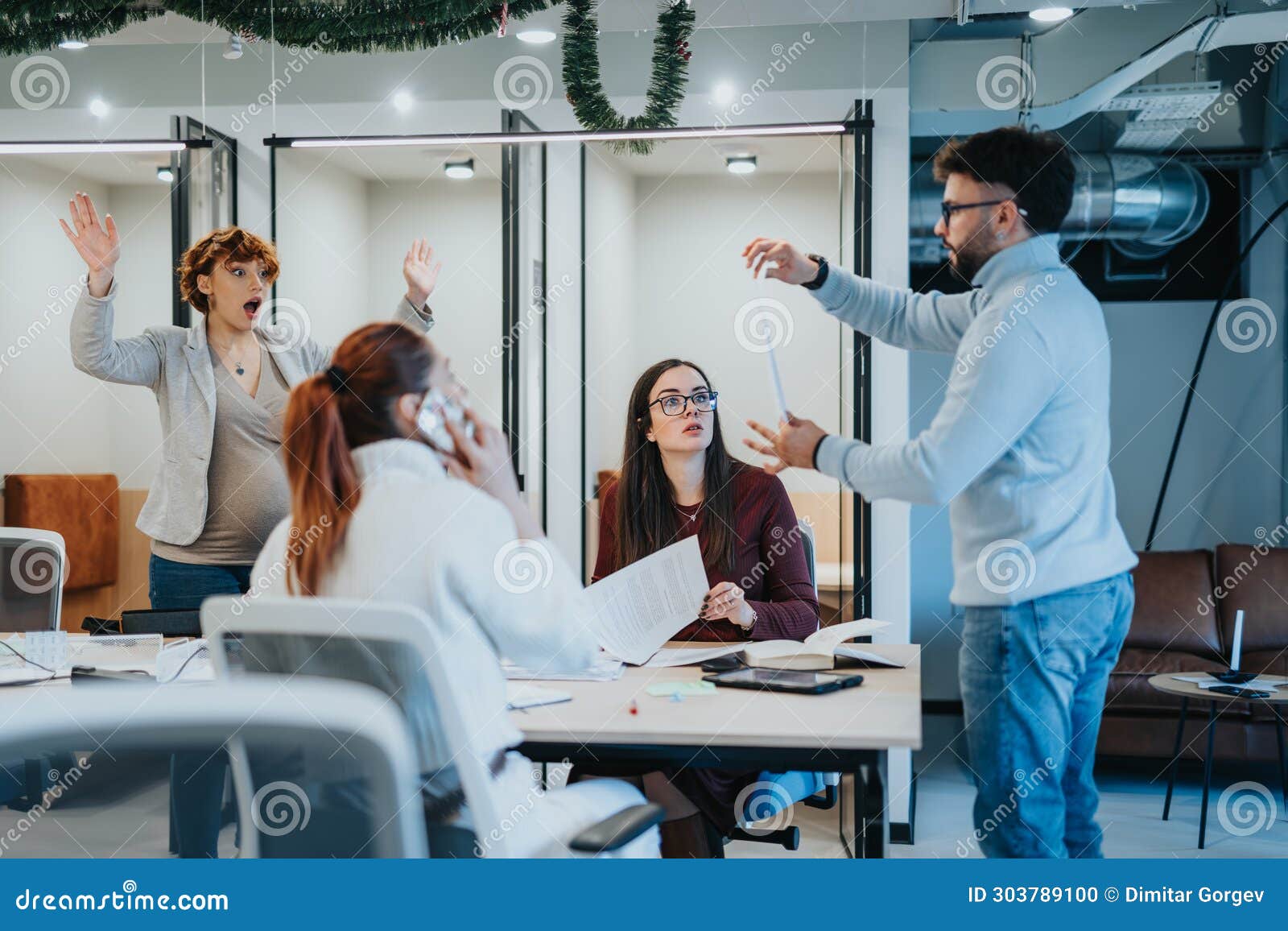 Group of Business People Celebrating Successful Project Completion ...