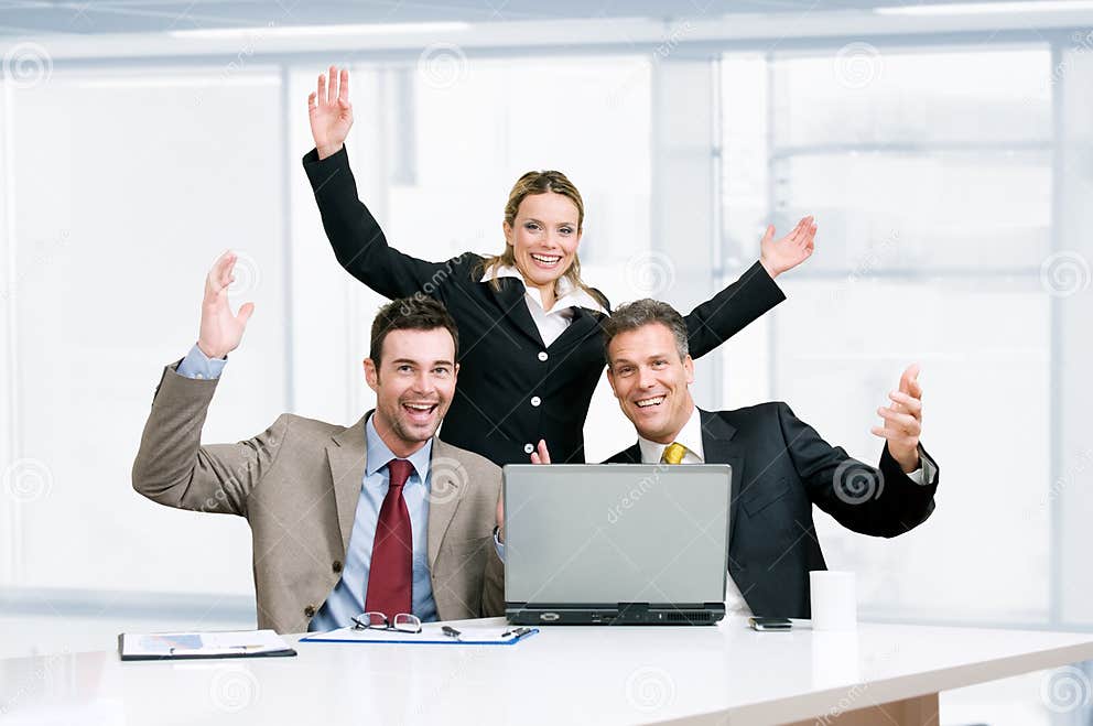 Business team celebration stock photo. Image of male - 13340760
