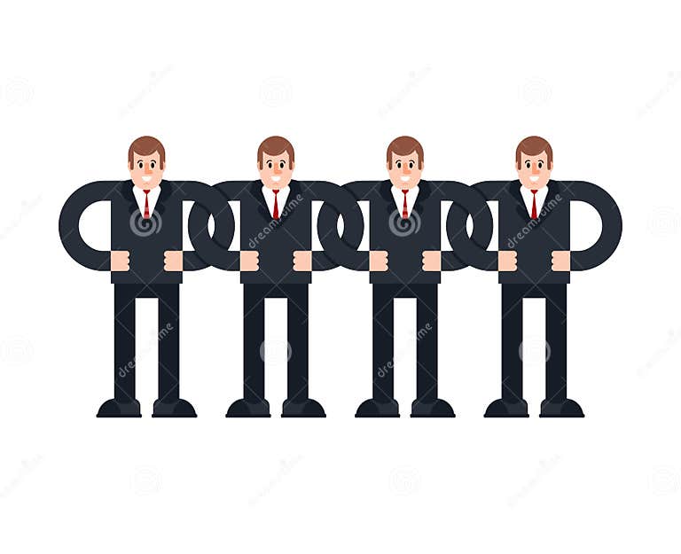 Business Team Chain. Company Structure System Stock Vector ...