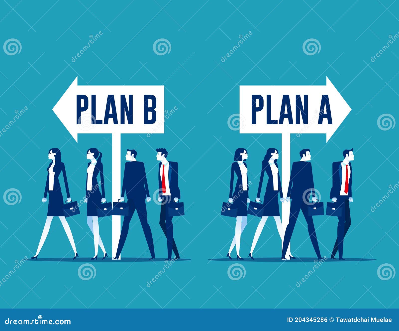 Direction Strategy Determine Concept Illustration Cartoon Vector ...