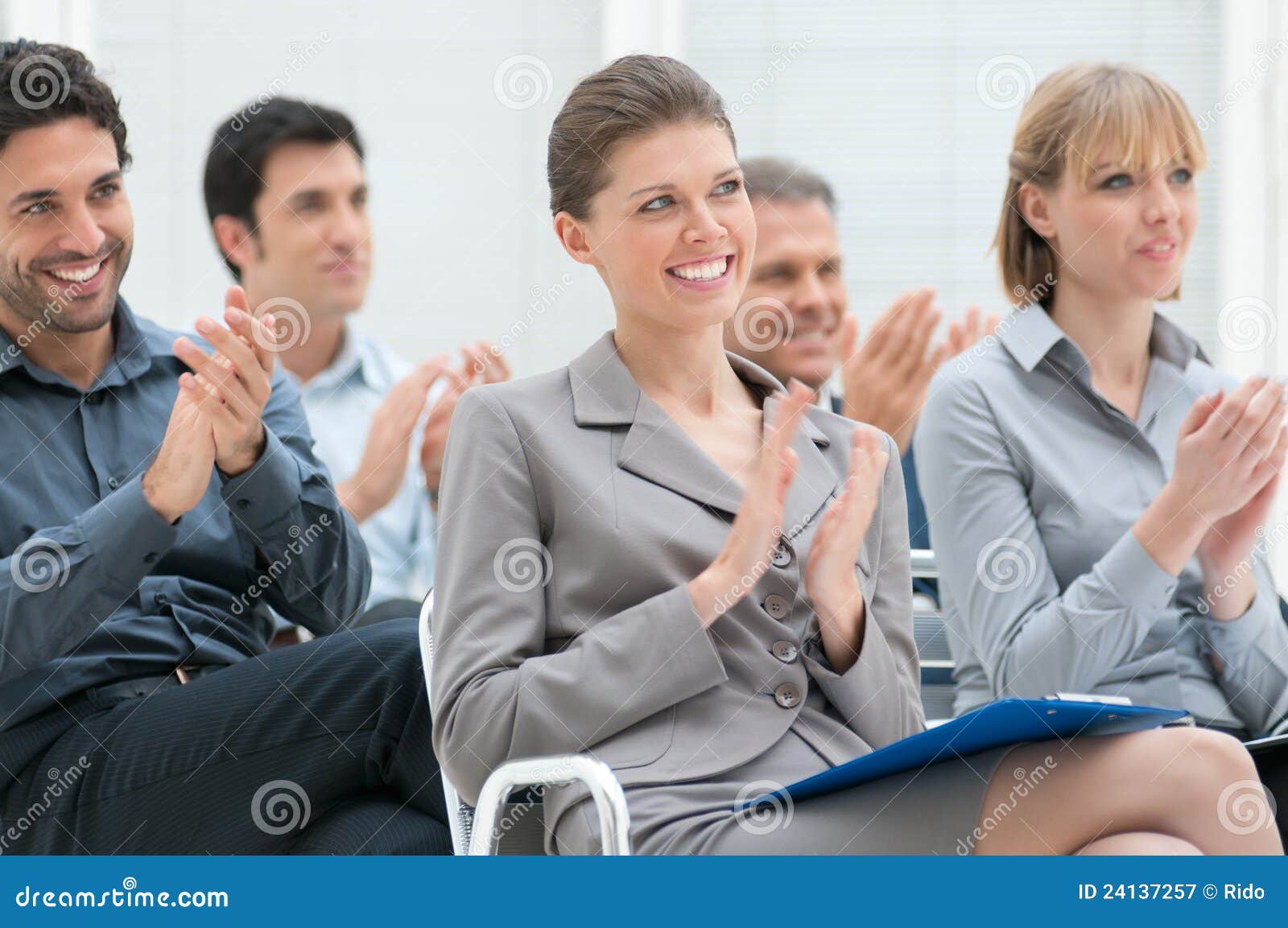 Business Team Clapping Hands Stock Image - Image of confidence, people ...