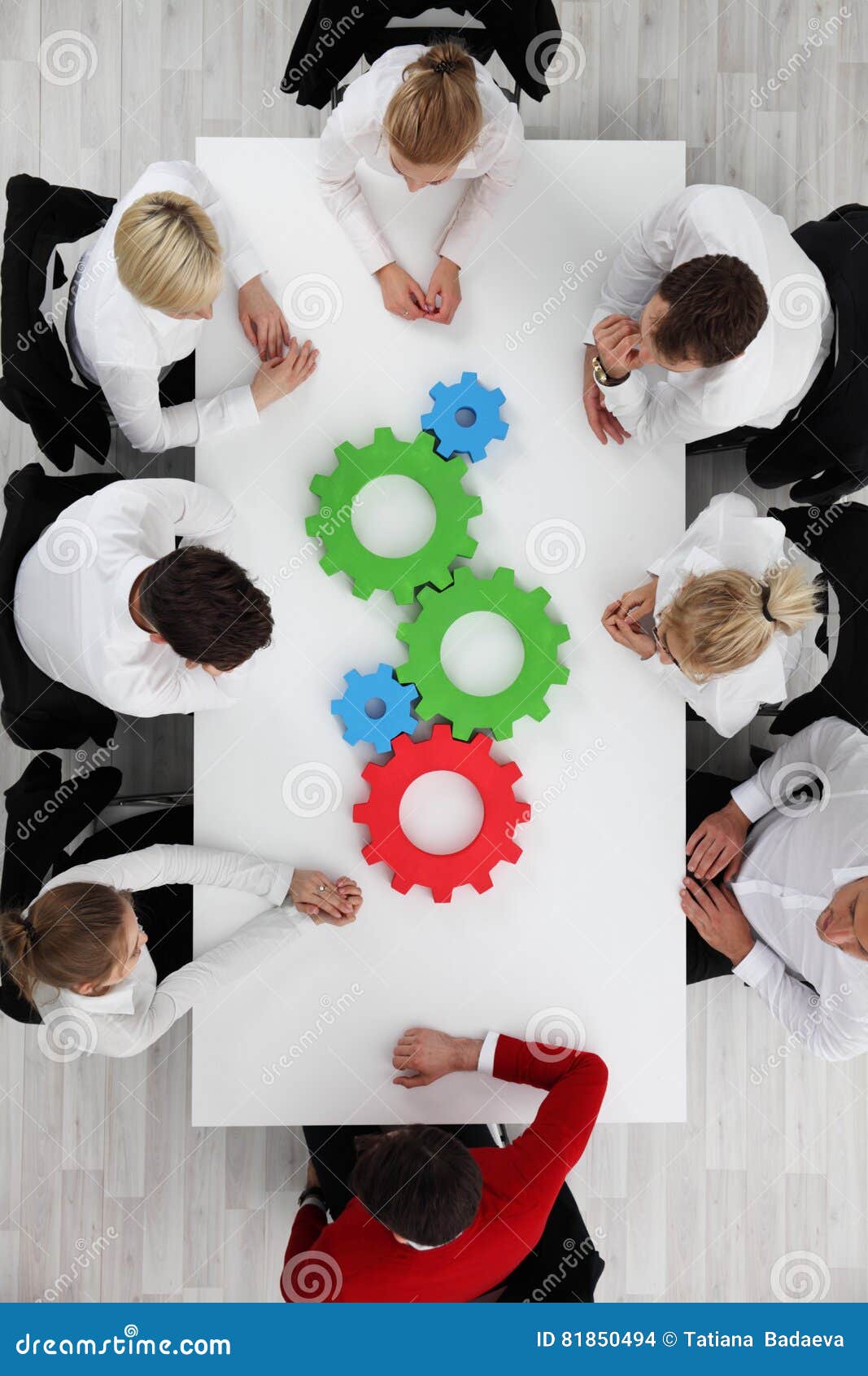 Business team with cogs stock photo. Image of solution - 81850494