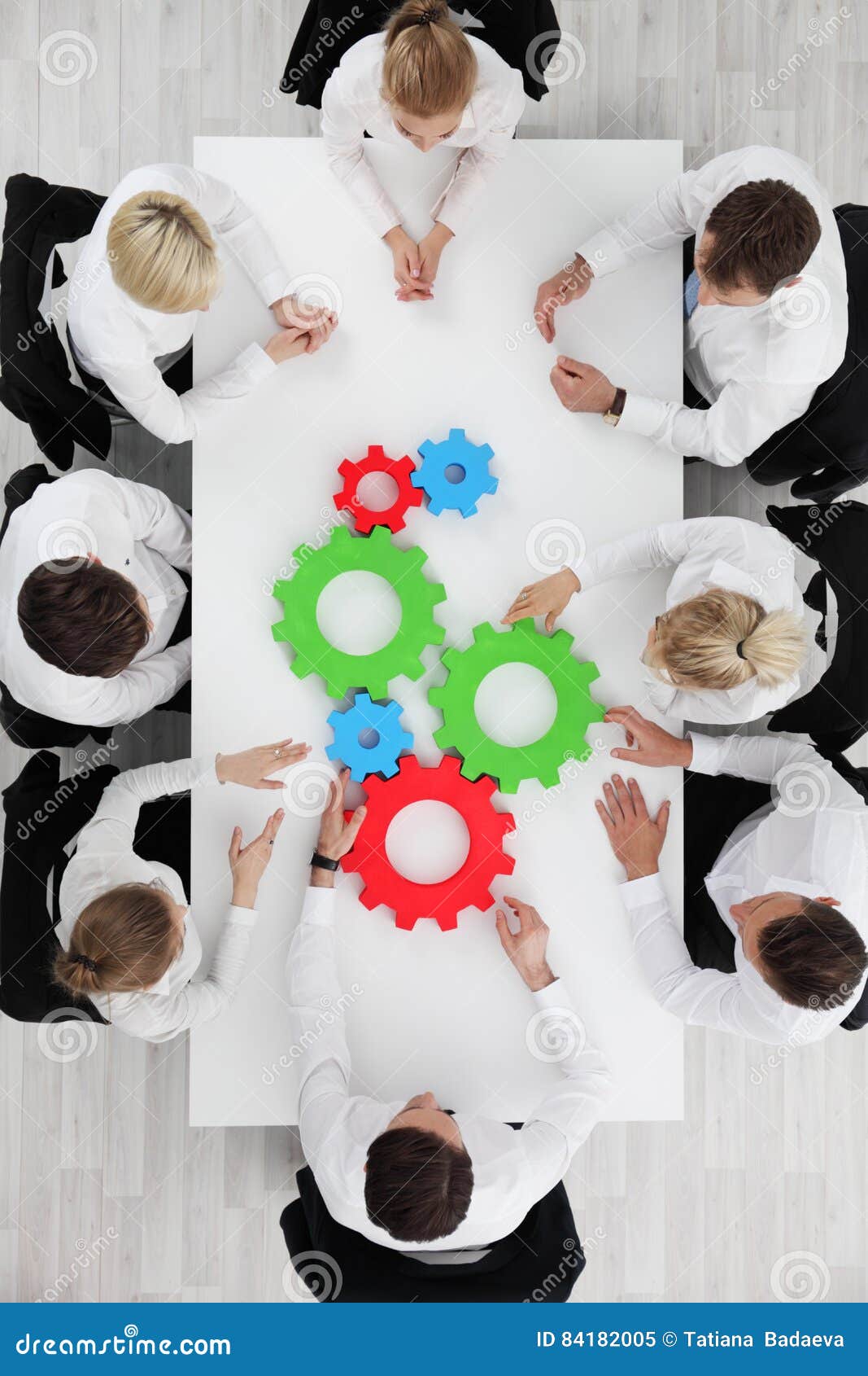 Business team with cogs stock image. Image of strategy - 84182005