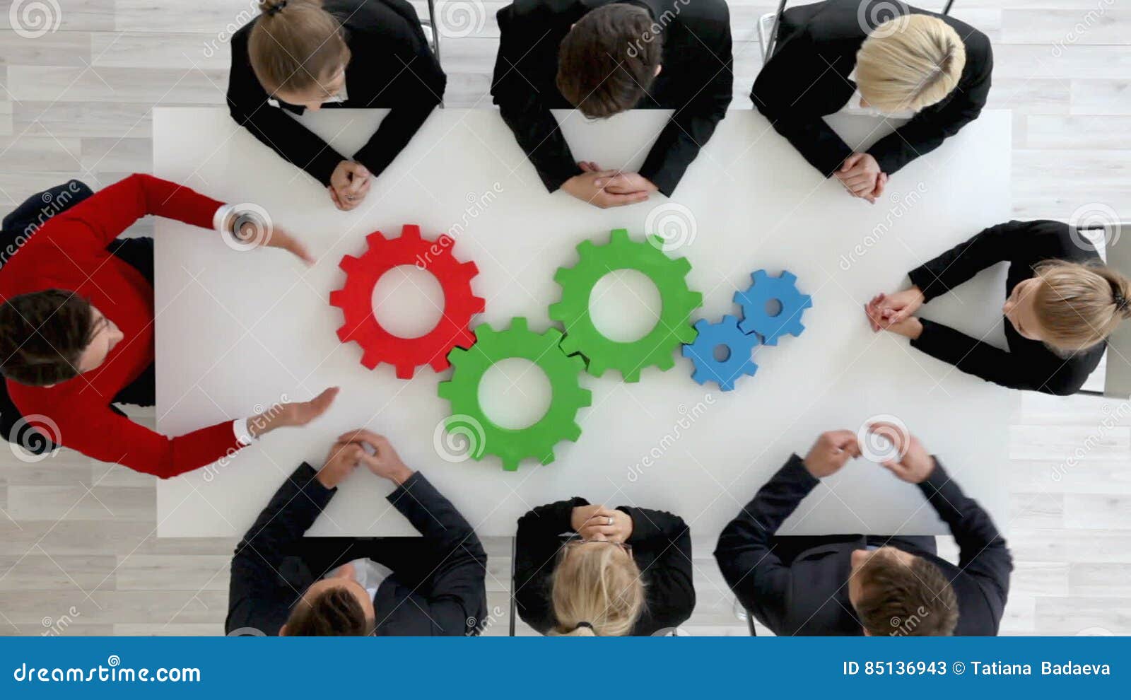 Business team with cogs stock video. Video of mechanism - 85136943