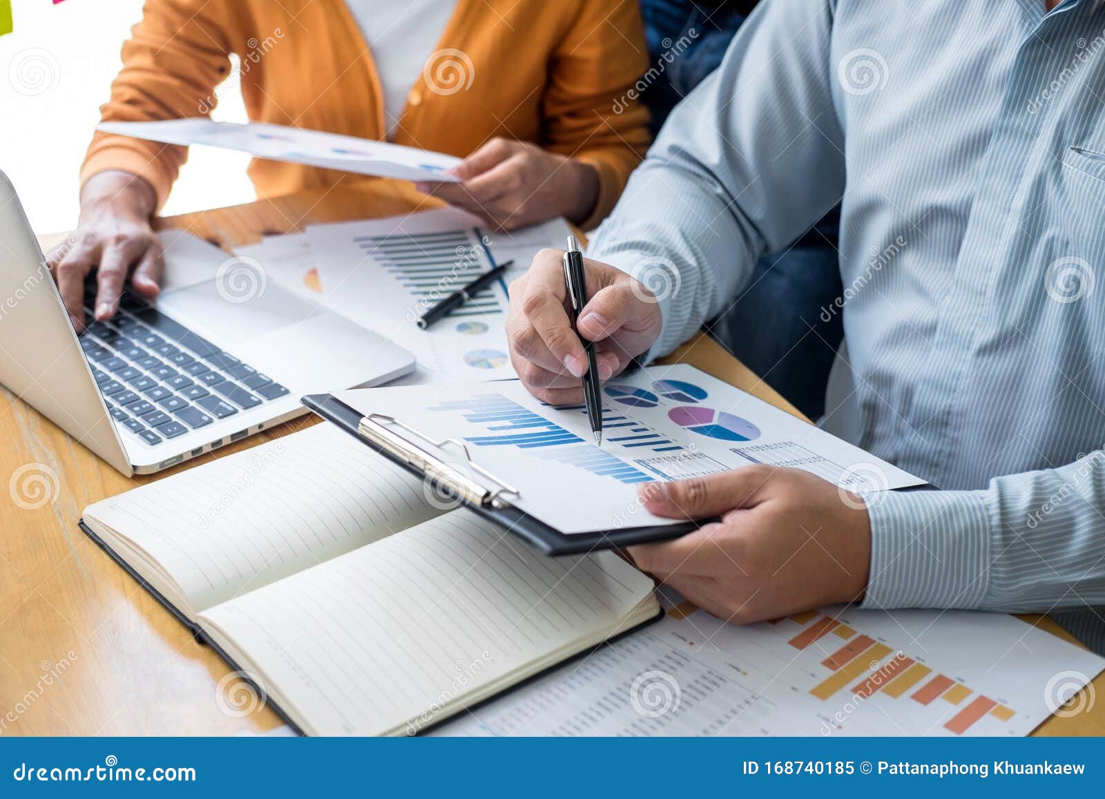 Business Team Collaboration Discussing Working Analyzing with Financial ...