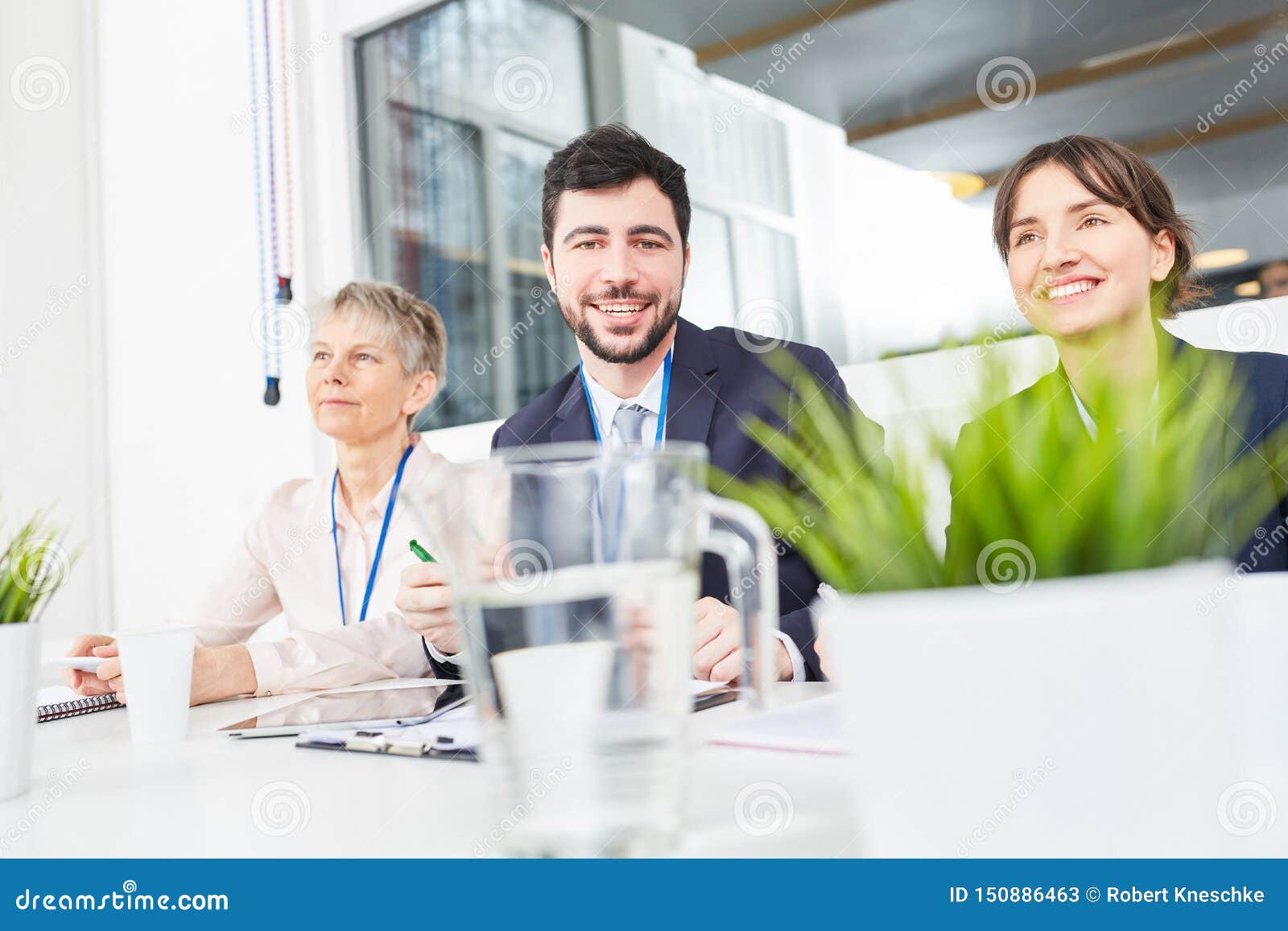 Business Team Colleagues in Workshop Stock Image - Image of team ...