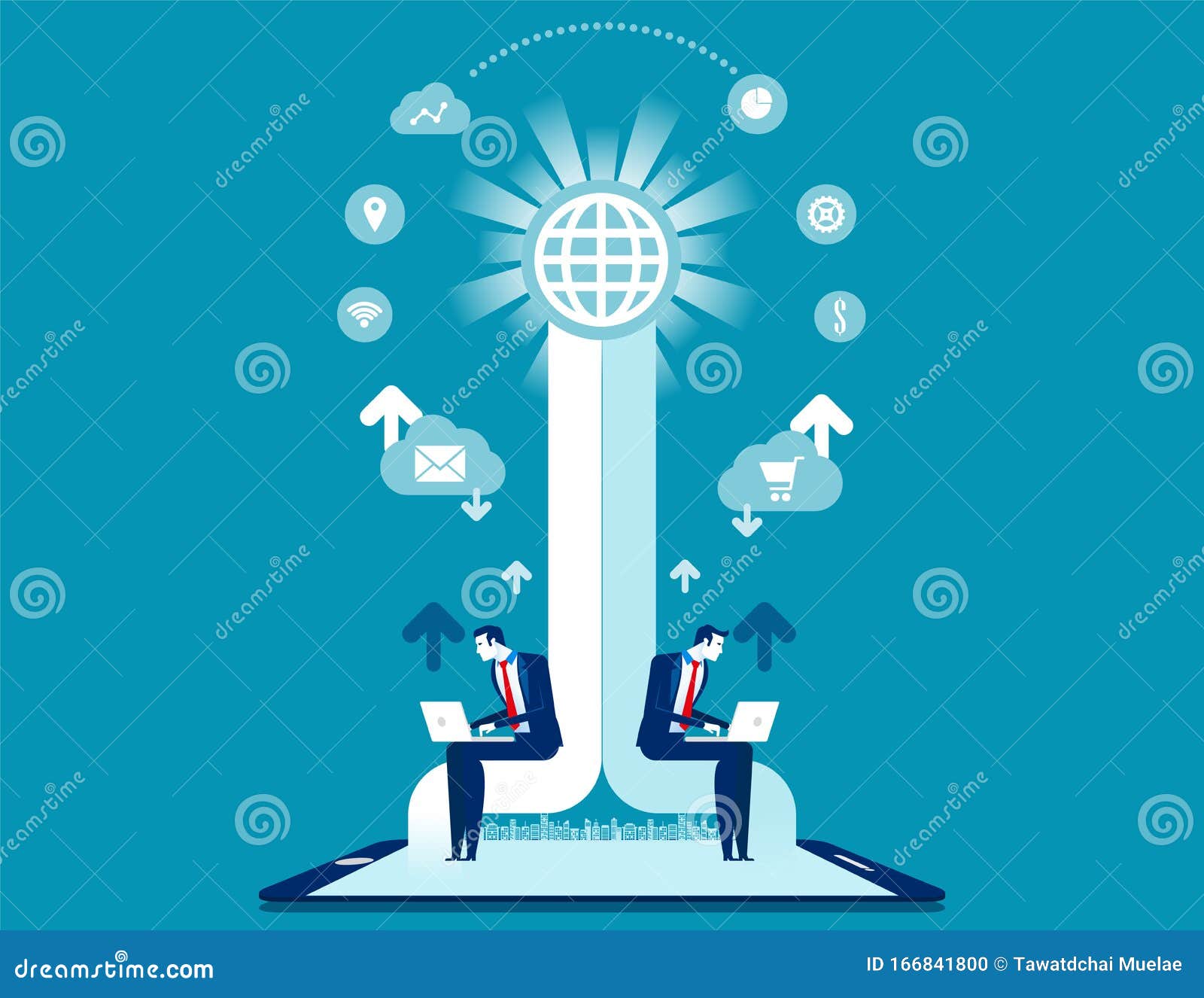 Business Team and Communication. Concept Business Vector Illustration ...