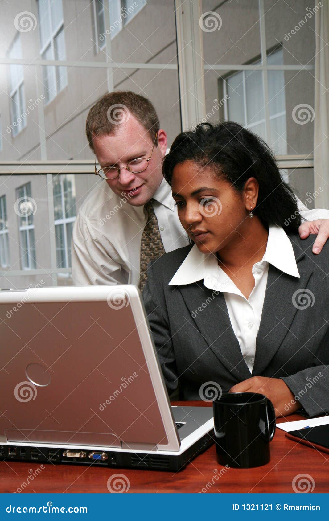 Business Team at Computer stock image. Image of coffee - 1321121