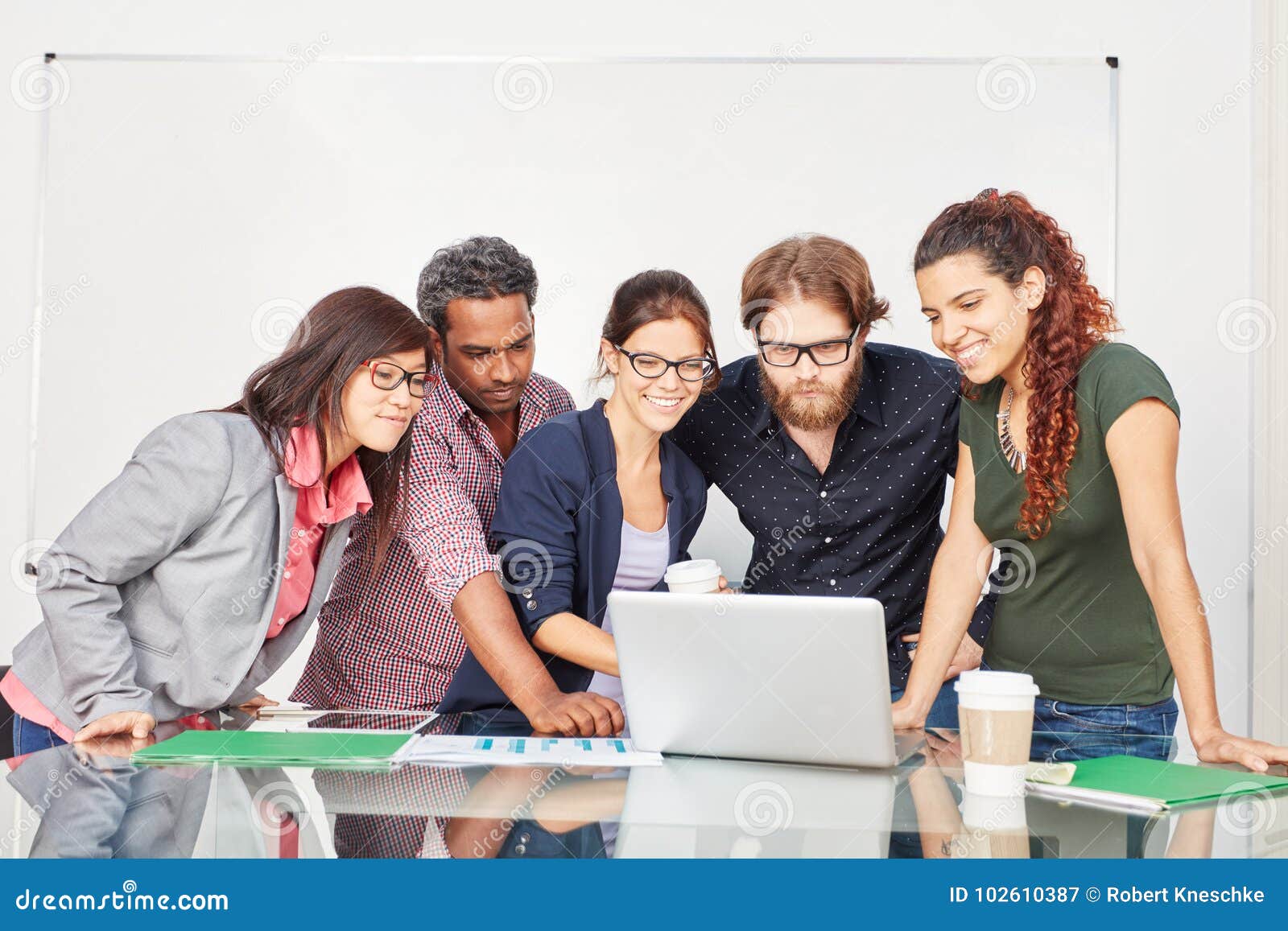 Business Team in Computer Training Stock Image - Image of work ...