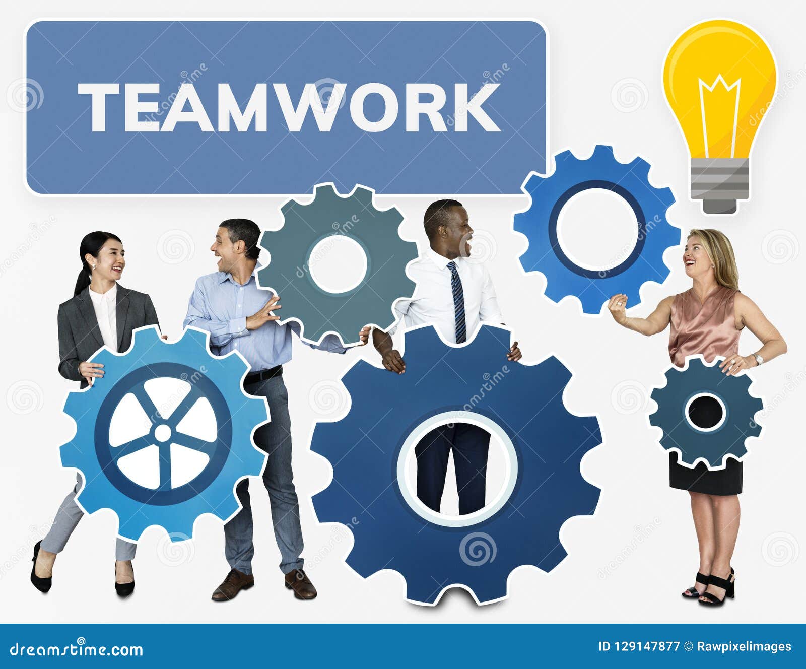 Business Team Connecting with Gears Stock Image - Image of connecting ...