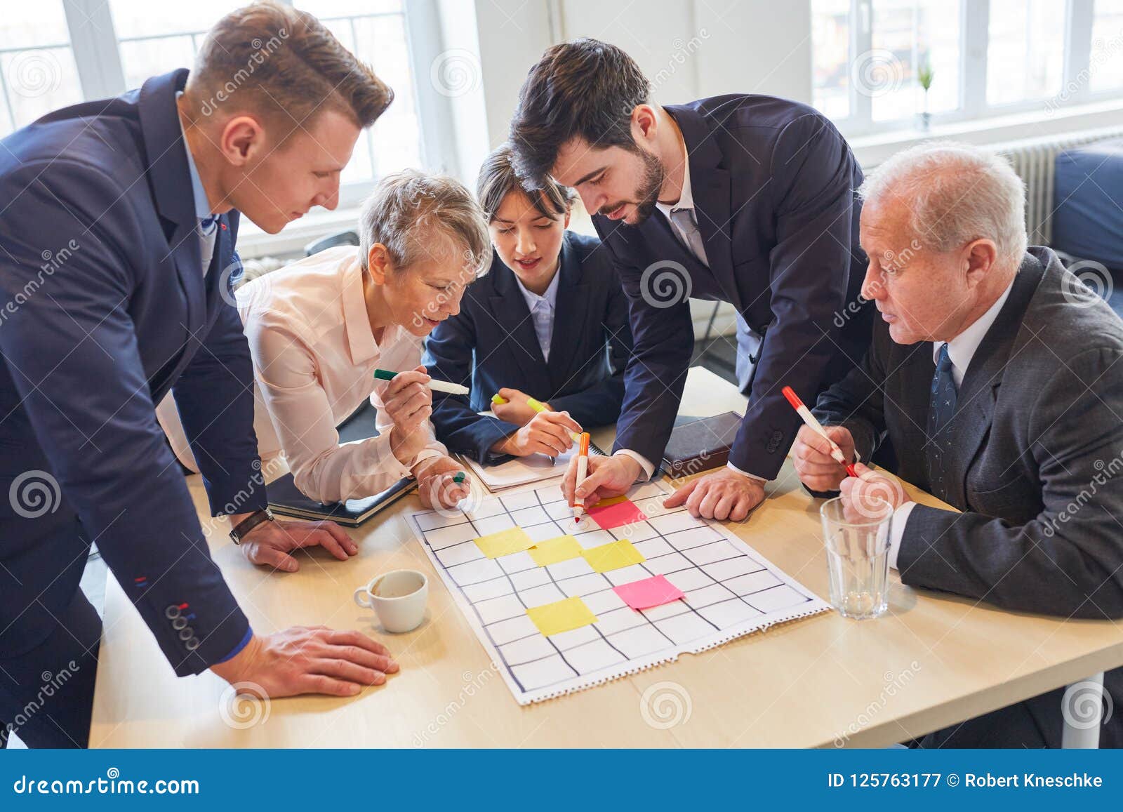 Business Team in Creative Workshop Stock Image - Image of cooperation ...