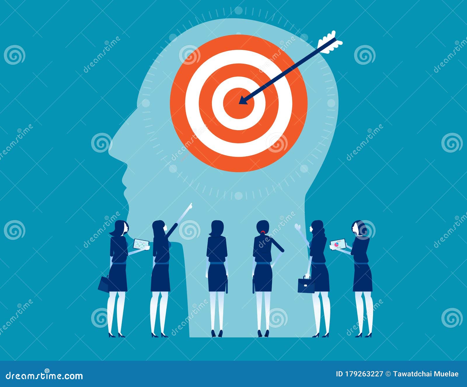 Business Team Customer Target Development for Marketing. Data Analysis ...