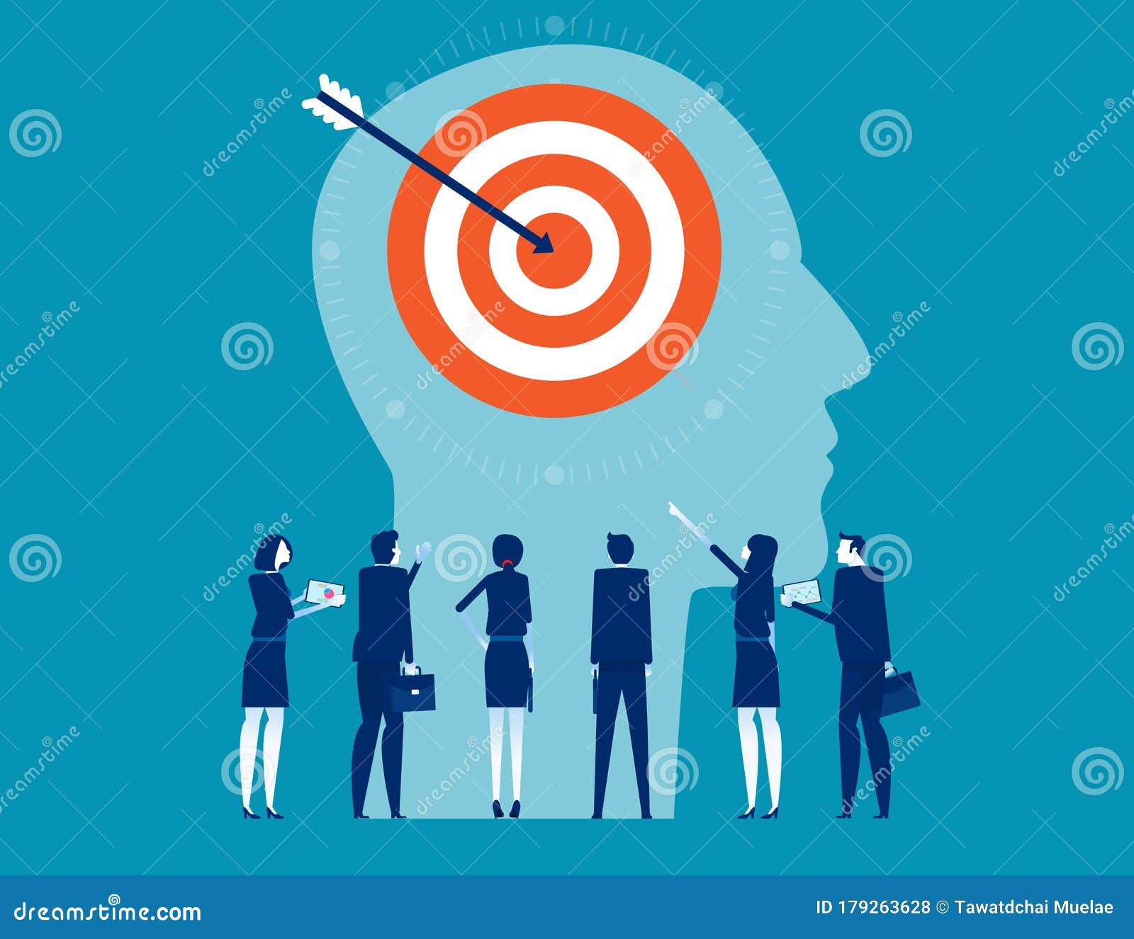 Business Team Customer Target Development for Marketing. Data Analysis ...