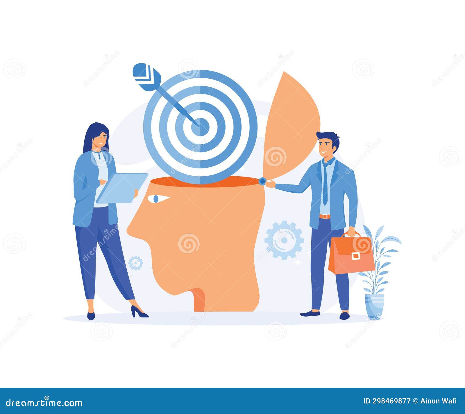 Business Team Customer Target Development for Marketing. Stock Vector ...