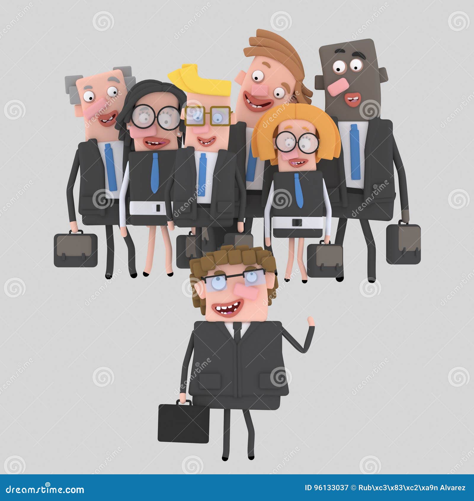 Business team. 3D stock illustration. Illustration of render - 96133037