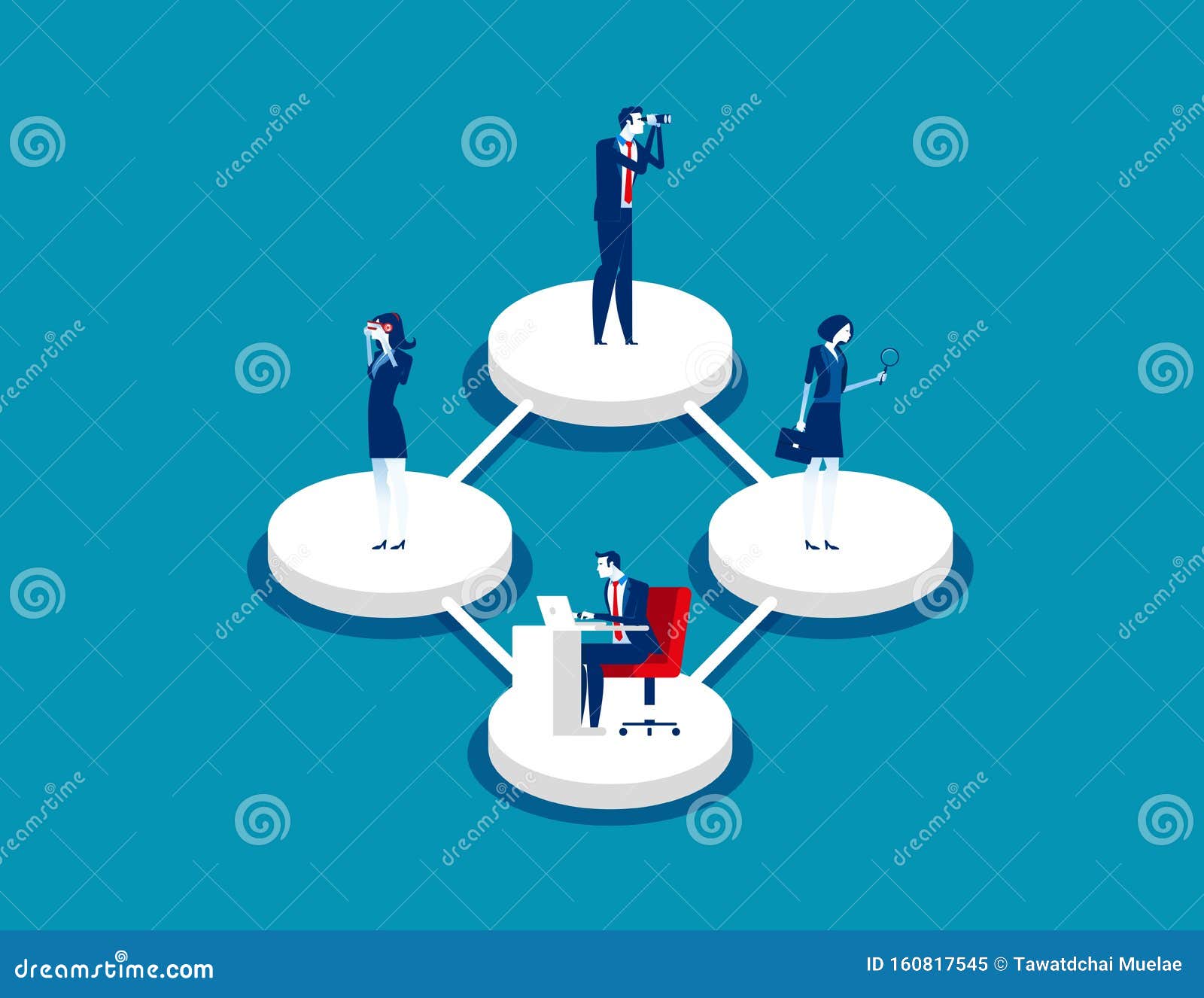 Business Team and Different Styles Professions. Concept Business Vector ...