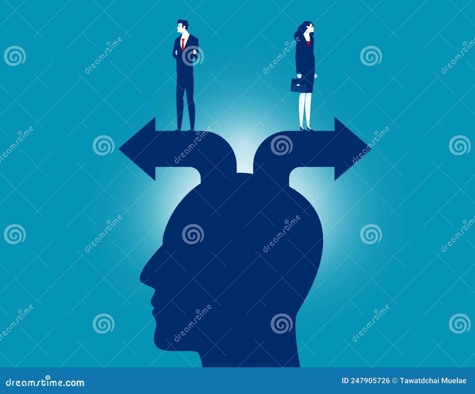 Business Team and Direction Arrows. Business Conflict Vector ...