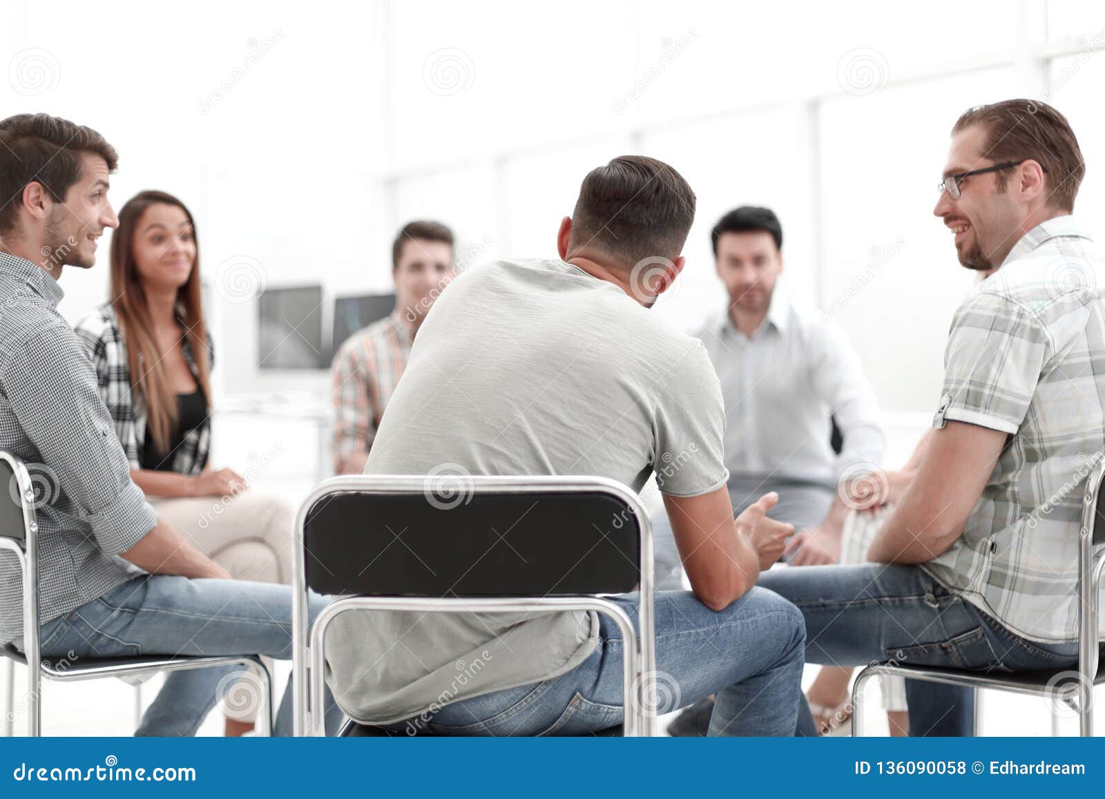 Business Team Discussing Current Tasks Stock Photo - Image of modern ...
