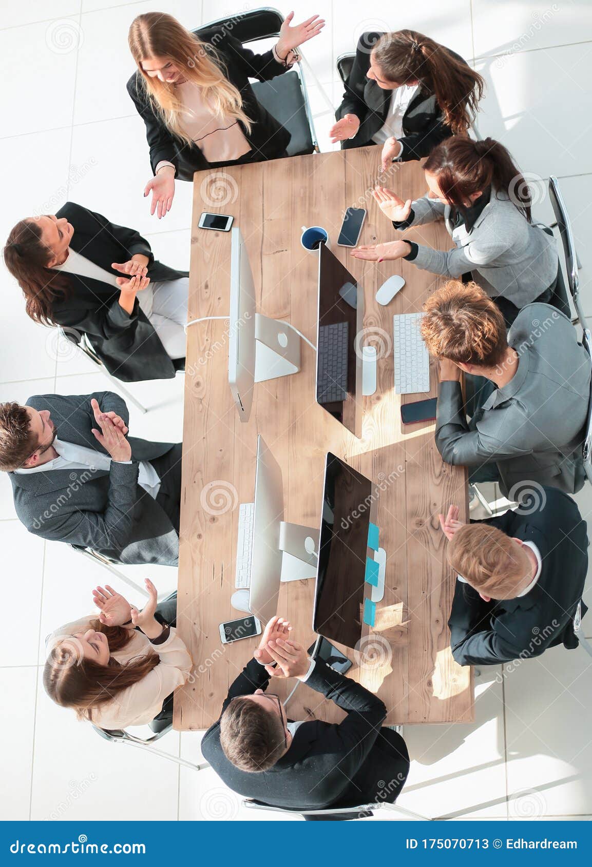 Business Team Discussing the Development Plan for a New Project Stock ...