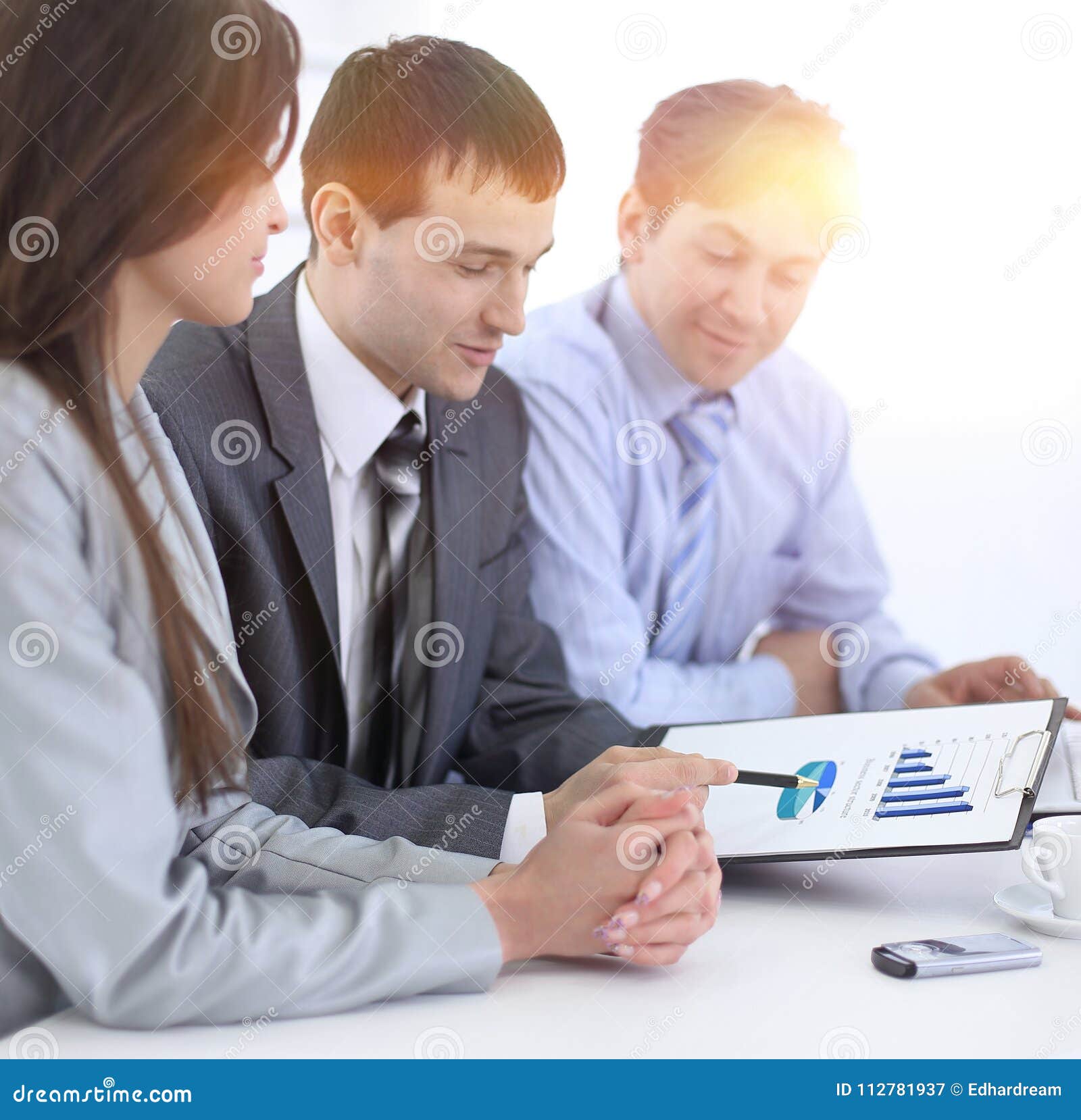 Business Team Discussing a Financial Plan Stock Image - Image of ...
