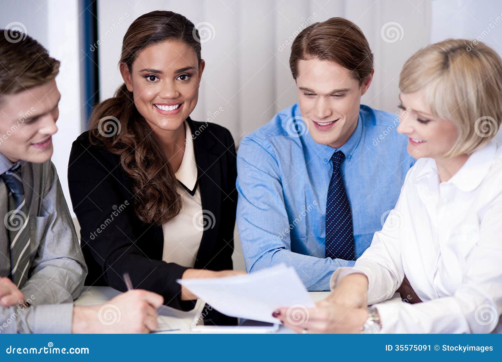 Business Team Discussing Ideas Stock Image - Image of handsome ...