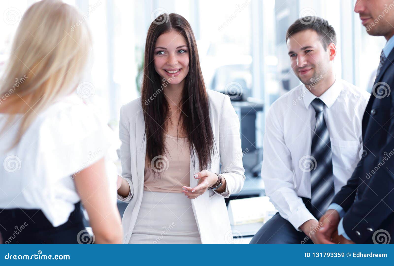 Business Team Discussing Business Issues in Office Workplace Stock ...