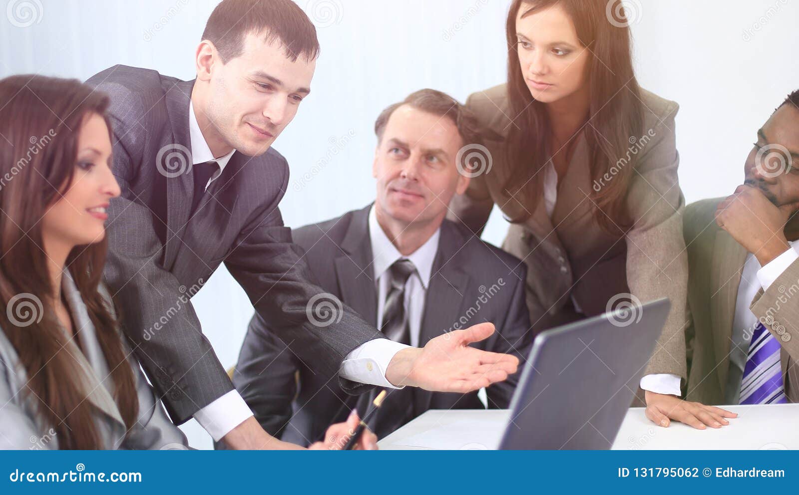 Business Team Discussing New Ideas Stock Photo - Image of information ...