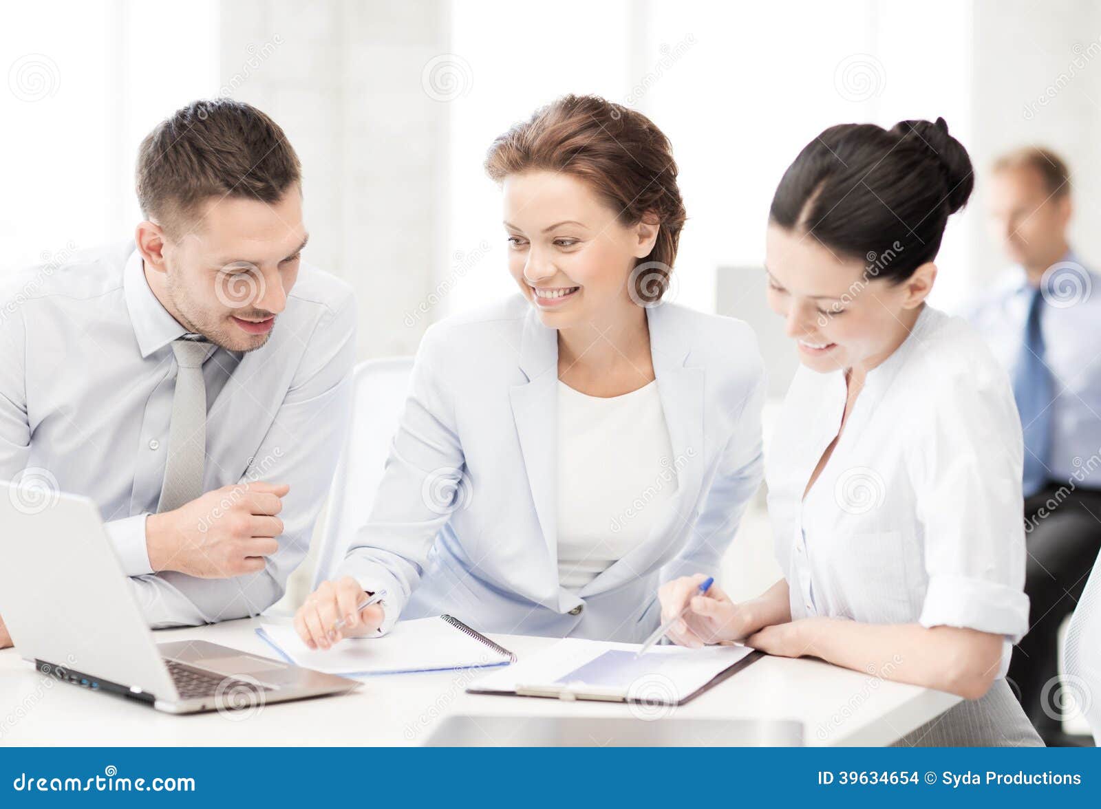 Business Team Discussing Something in Office Stock Photo - Image of ... Business Team Discussing Something in Office Stock Photo - Image of ...