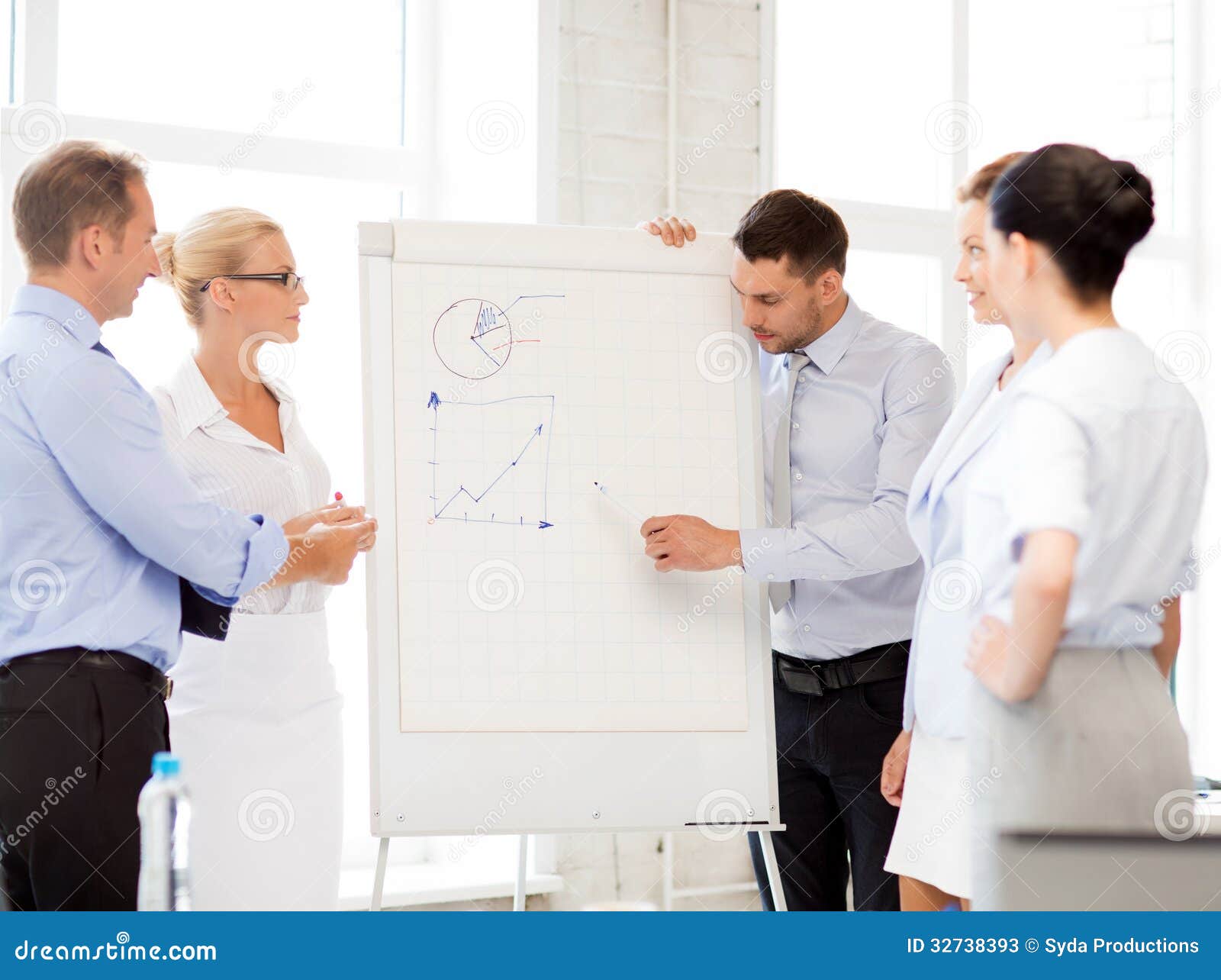 Business Team Discussing Something in Office Stock Image - Image of ...