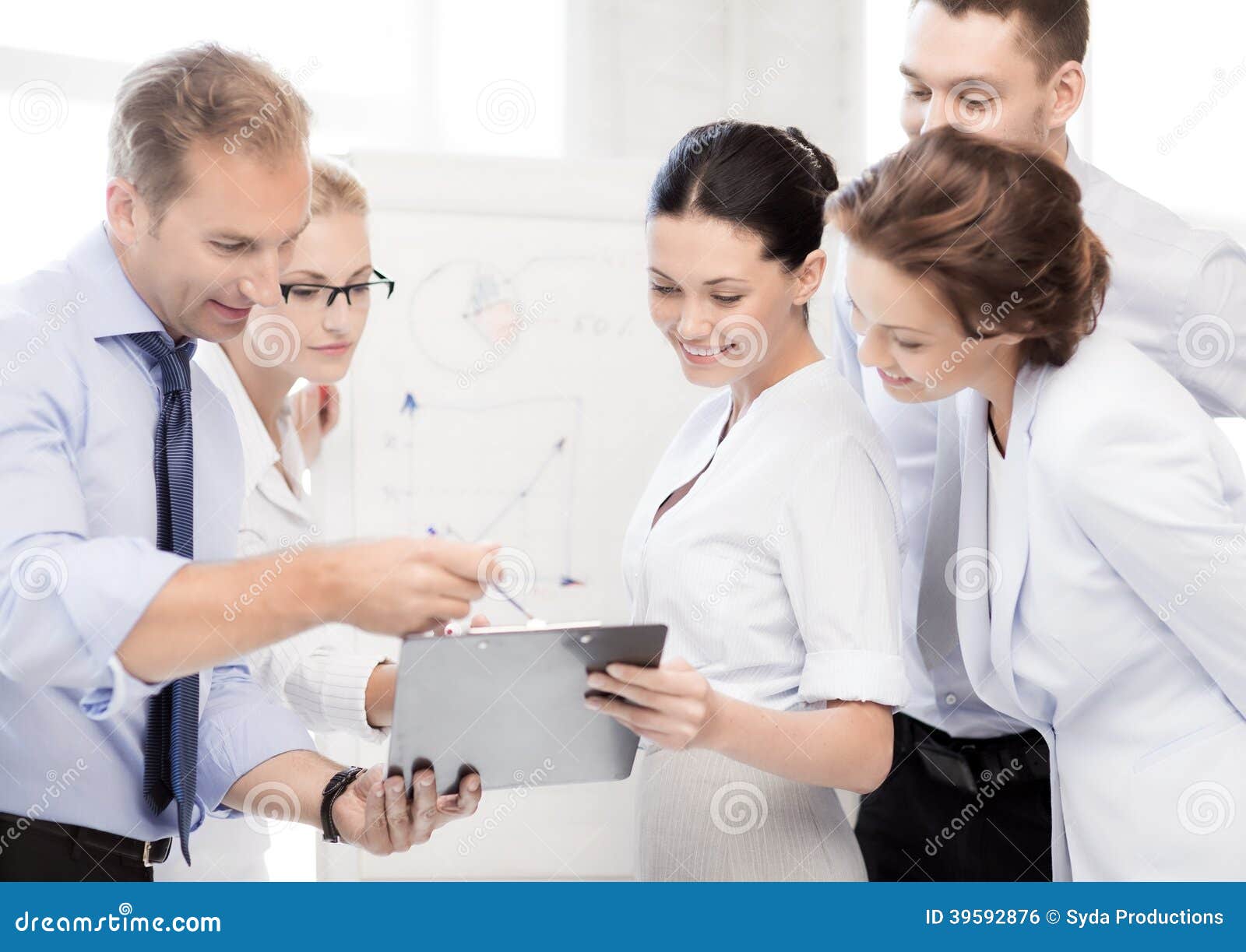 Business Team Discussing Something in Office Stock Photo - Image of ...