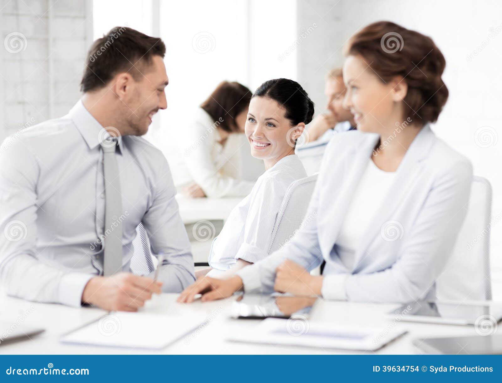 Business Team Discussing Something in Office Stock Photo - Image of ... Business Team Discussing Something in Office Stock Photo - Image of ...
