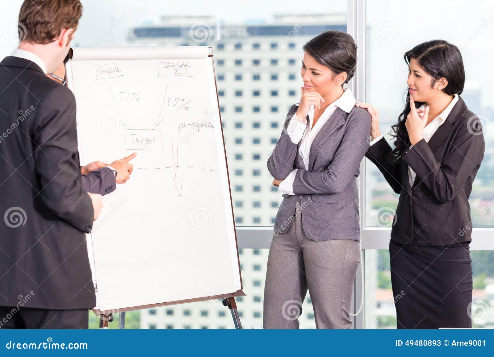 Business Team Drafting in Strategy Meeting Stock Image - Image of ...