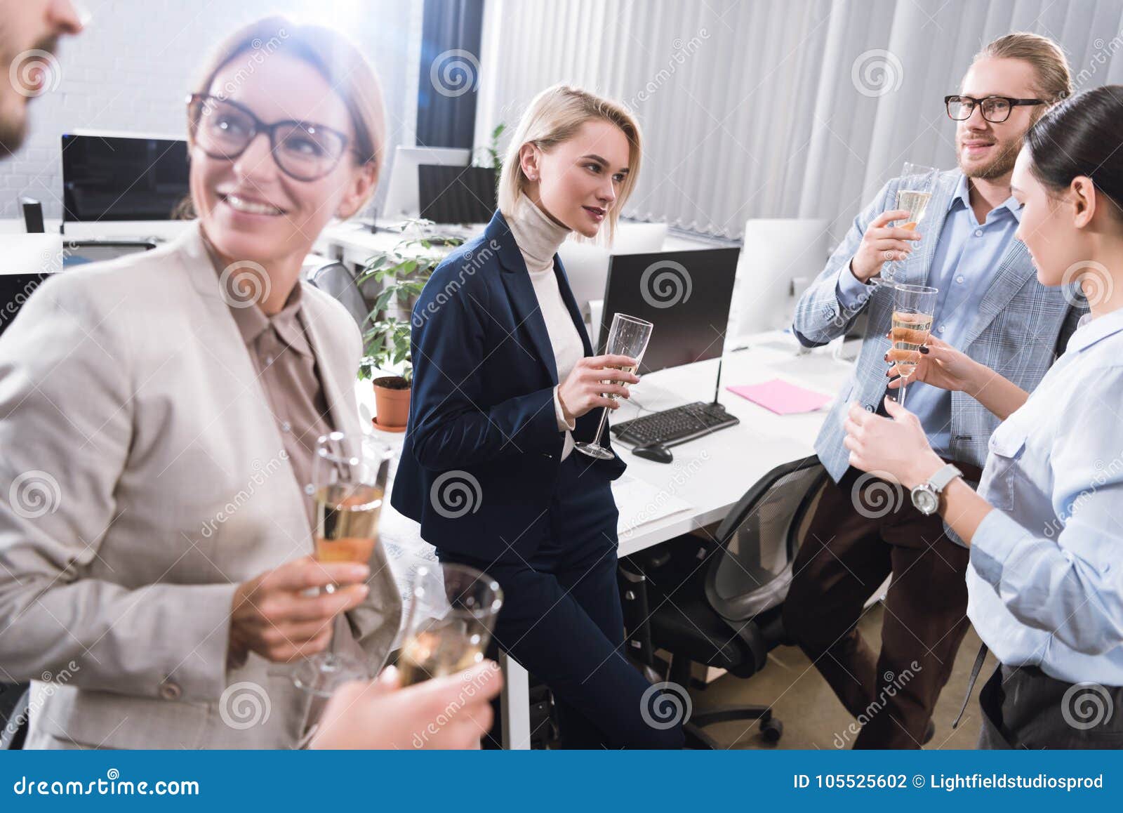 Business Team Drinking Champagne Stock Photo - Image of coworkers ...