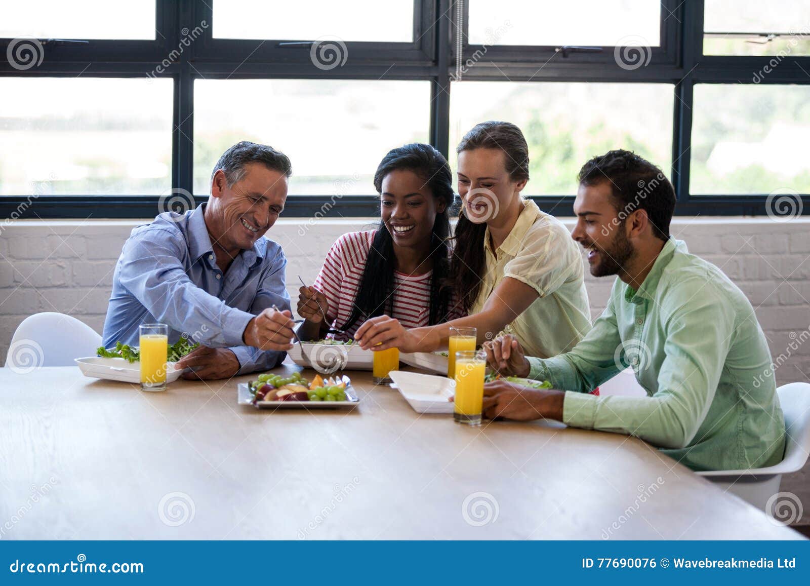 Business Team Eating Together Stock Photo - Image of executives ...