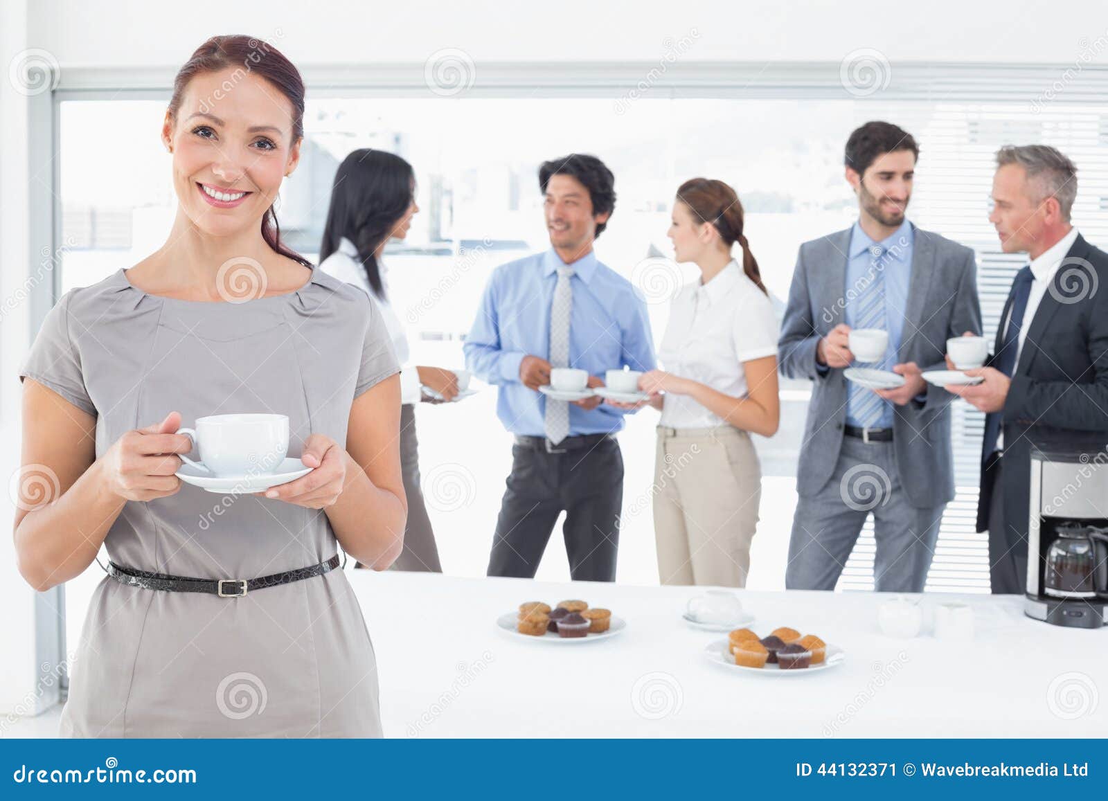 Business Team Enjoying Their Lunch Stock Image - Image of mature ...