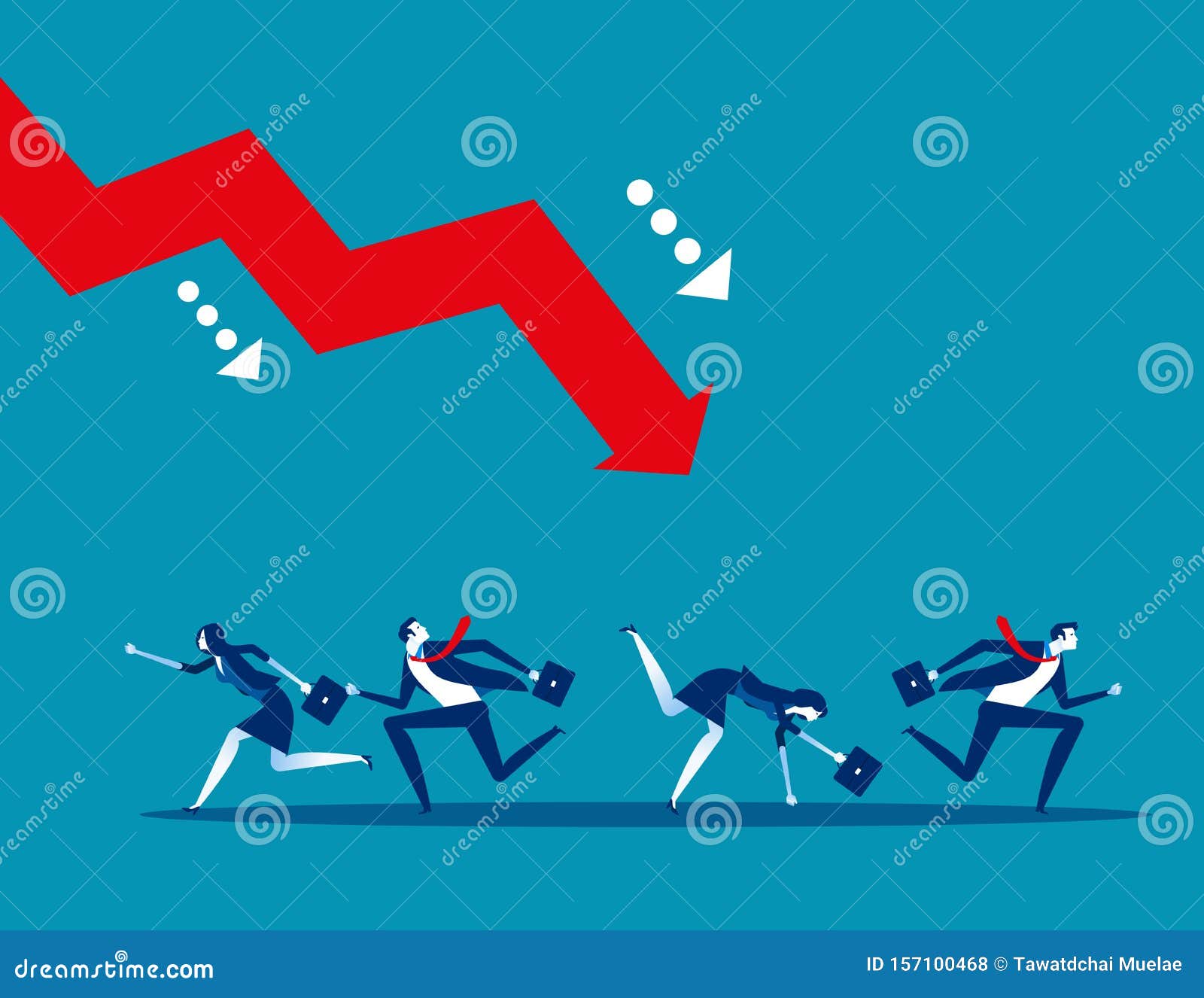 Business Team and Failure. Concept Business Vector Stock Vector ...