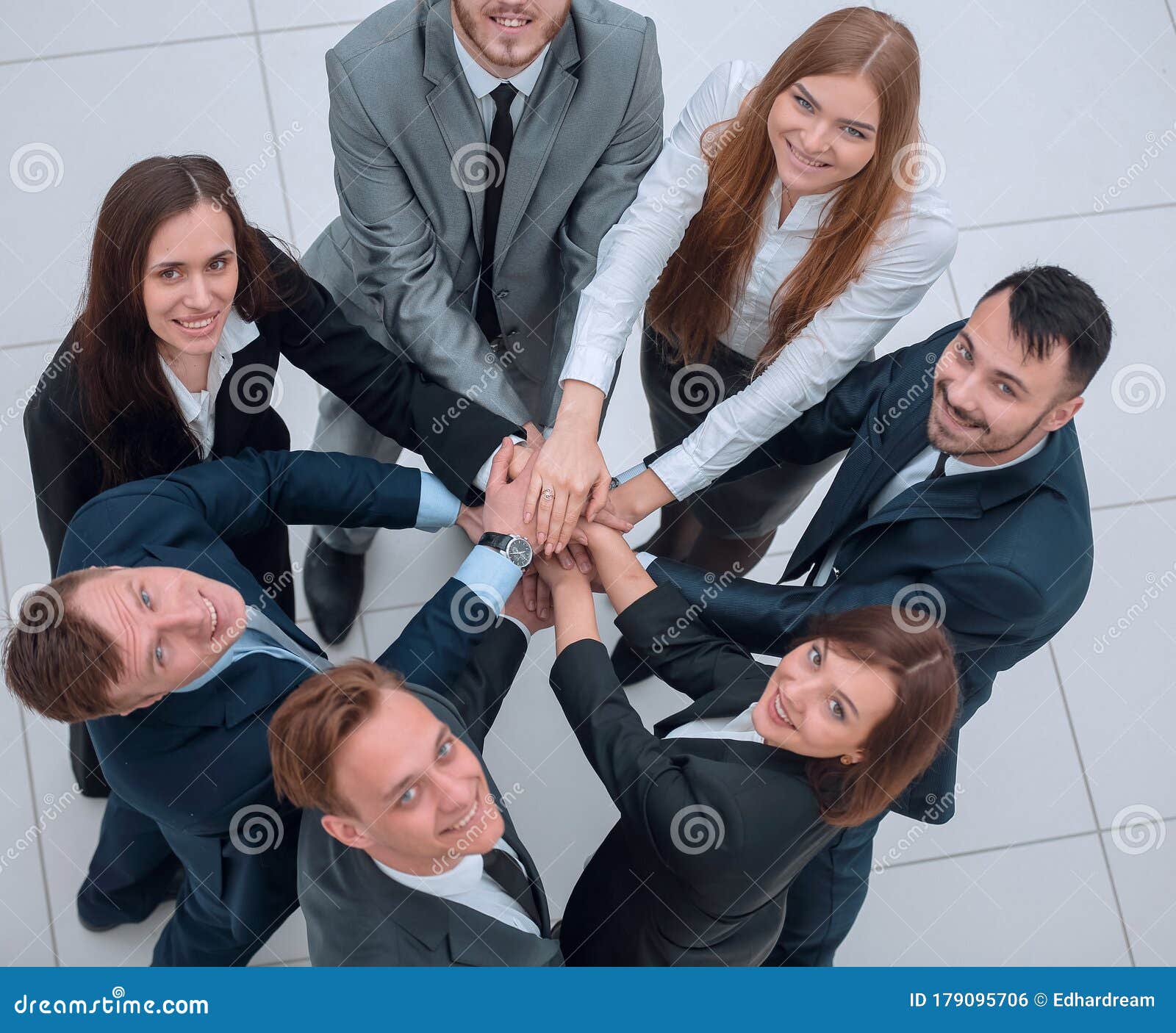 Business Team Formed into a Circle Stock Photo - Image of conference ...