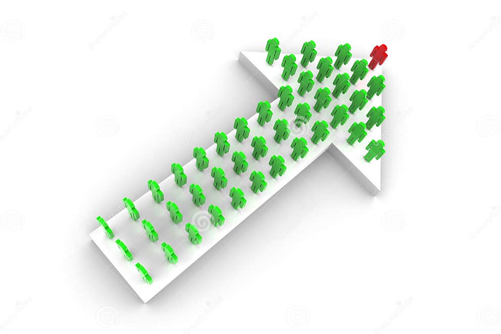 Business Team Forward Arrow Stock Illustration - Illustration of ...