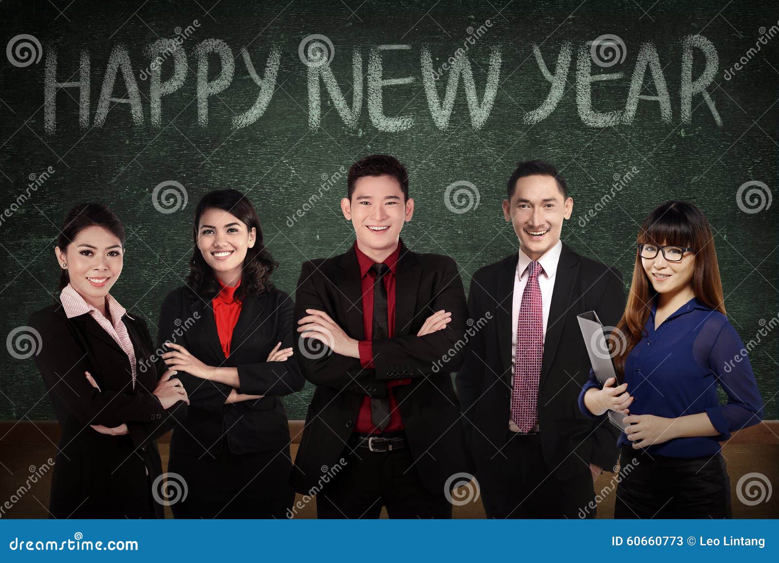 Business Team in Front of Happy New Year 2016 Writing Stock Image ...