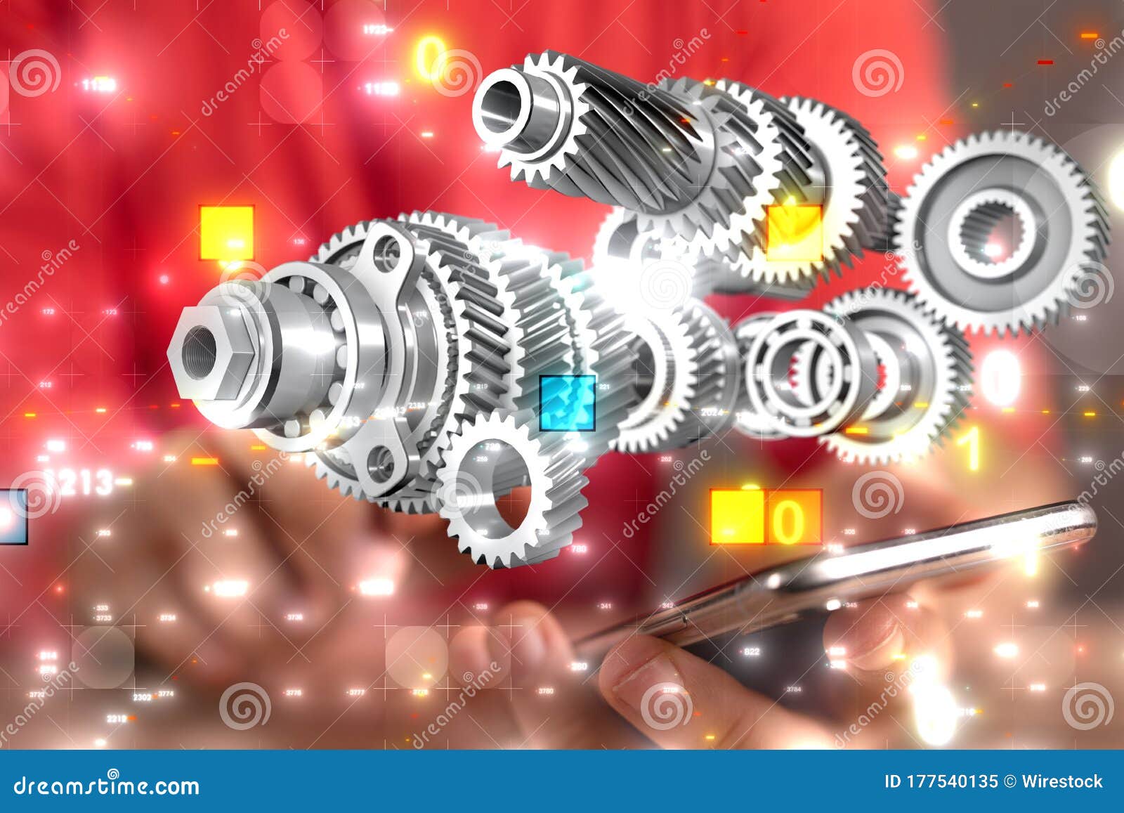 A Business Team Gear To Success Concept Stock Image - Image of network ...