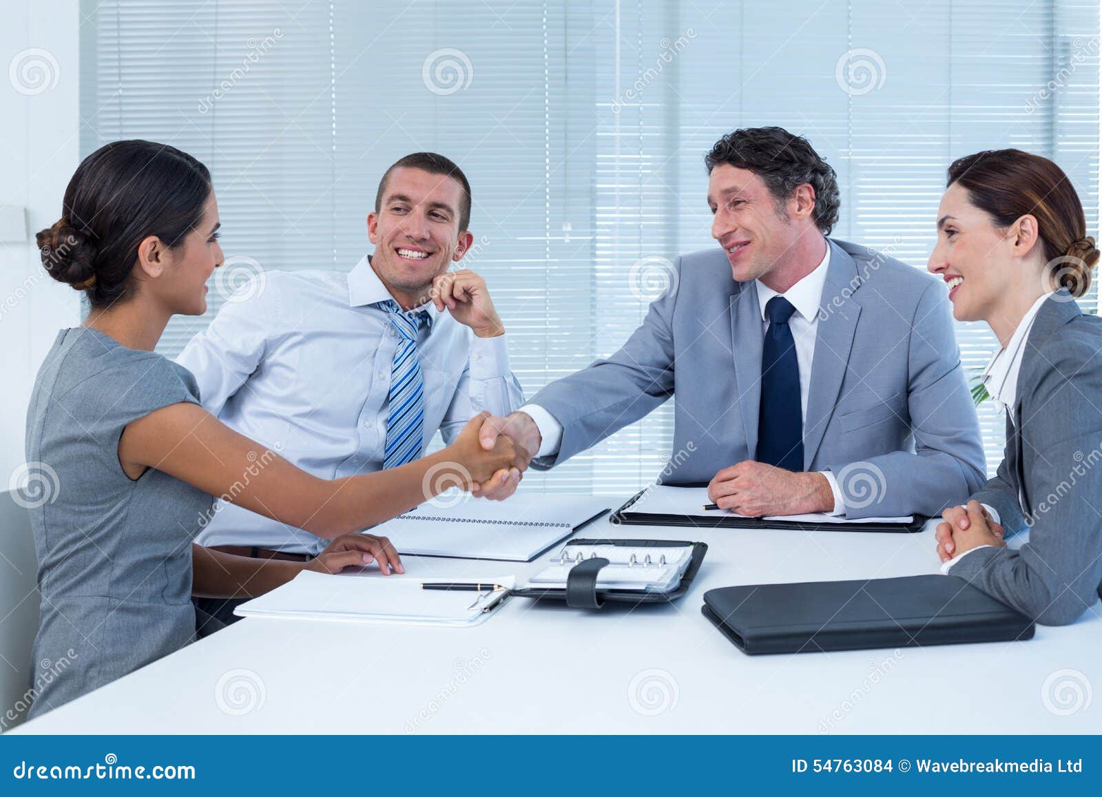 Business Team Greeting Each Other Stock Photo - Image of colleagues ...