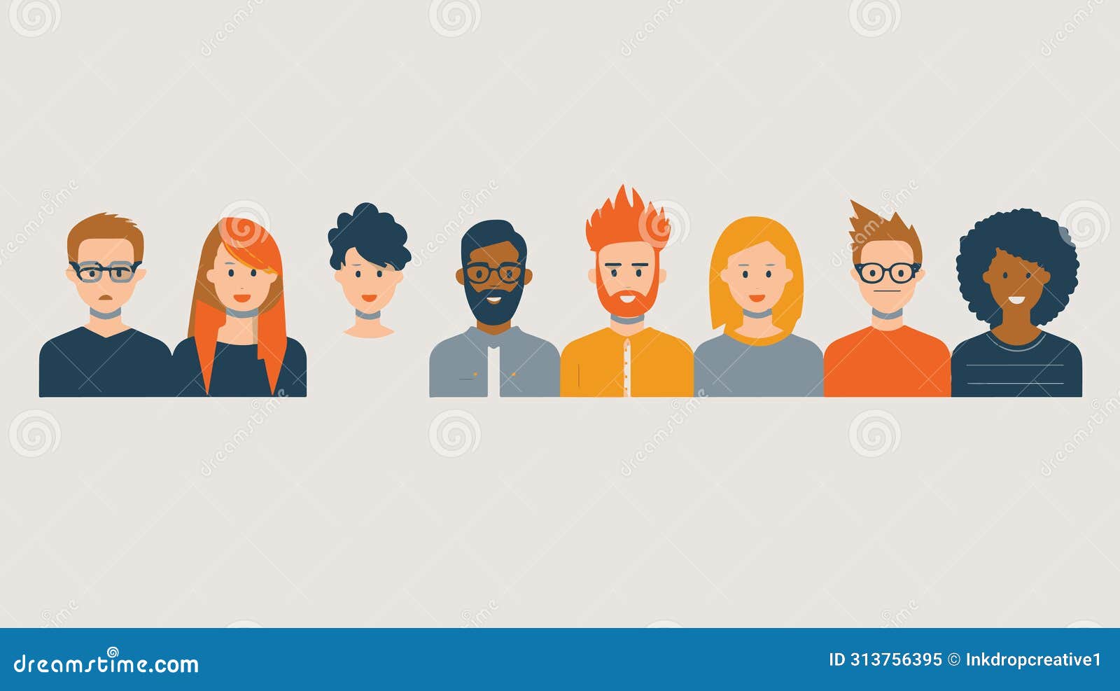 A Business Team. Group of Diverse Professional People Stock Vector ...