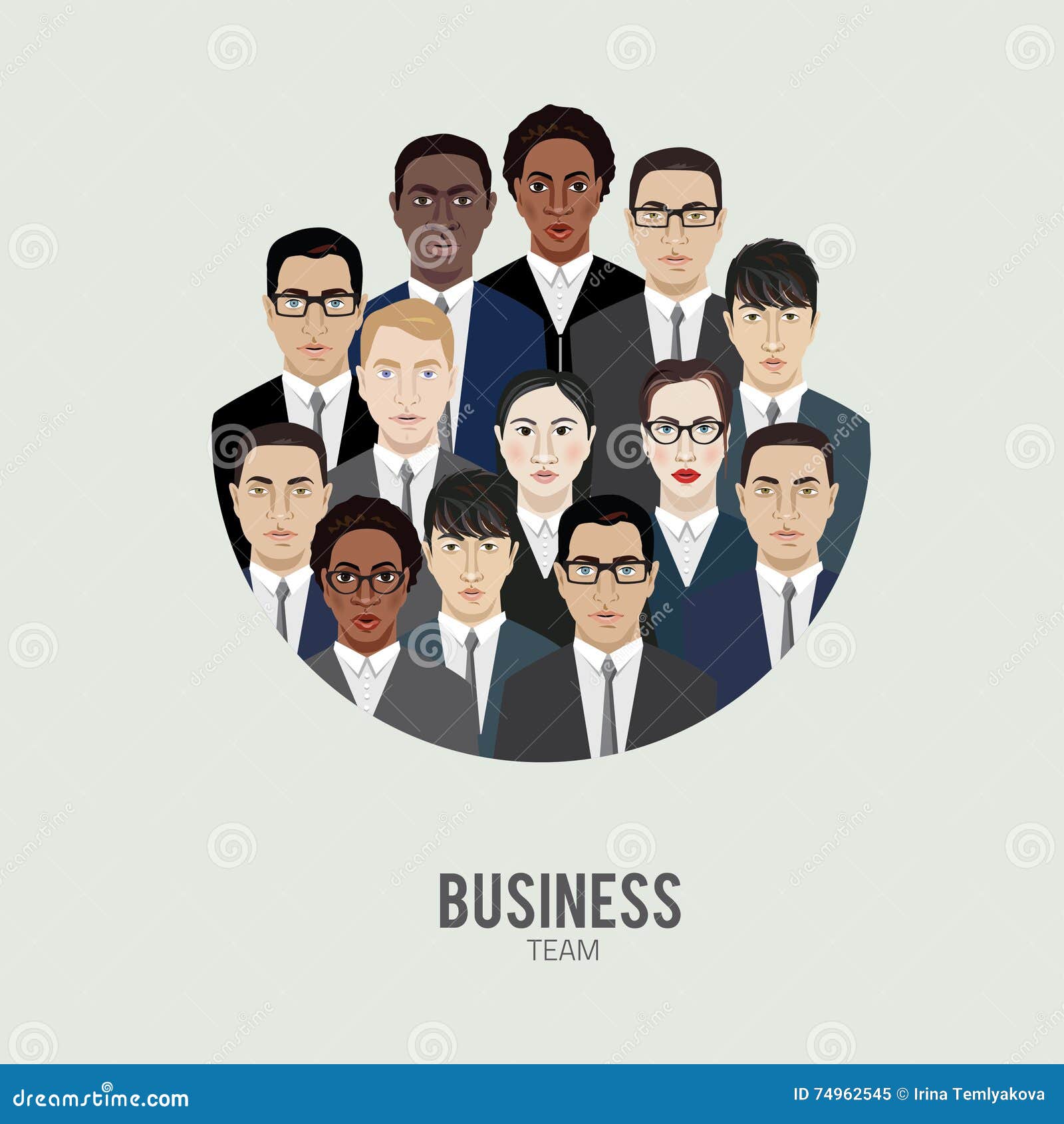 Business Team. Group of Office Workers. Stock Vector - Illustration of ...