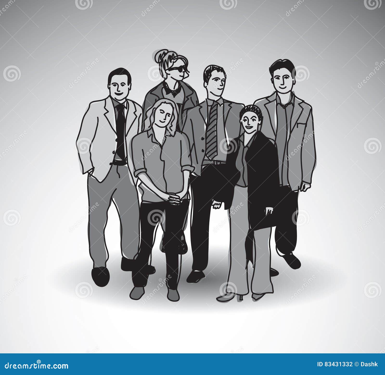 Business Team Group People with Shadow. Stock Vector - Illustration of ...